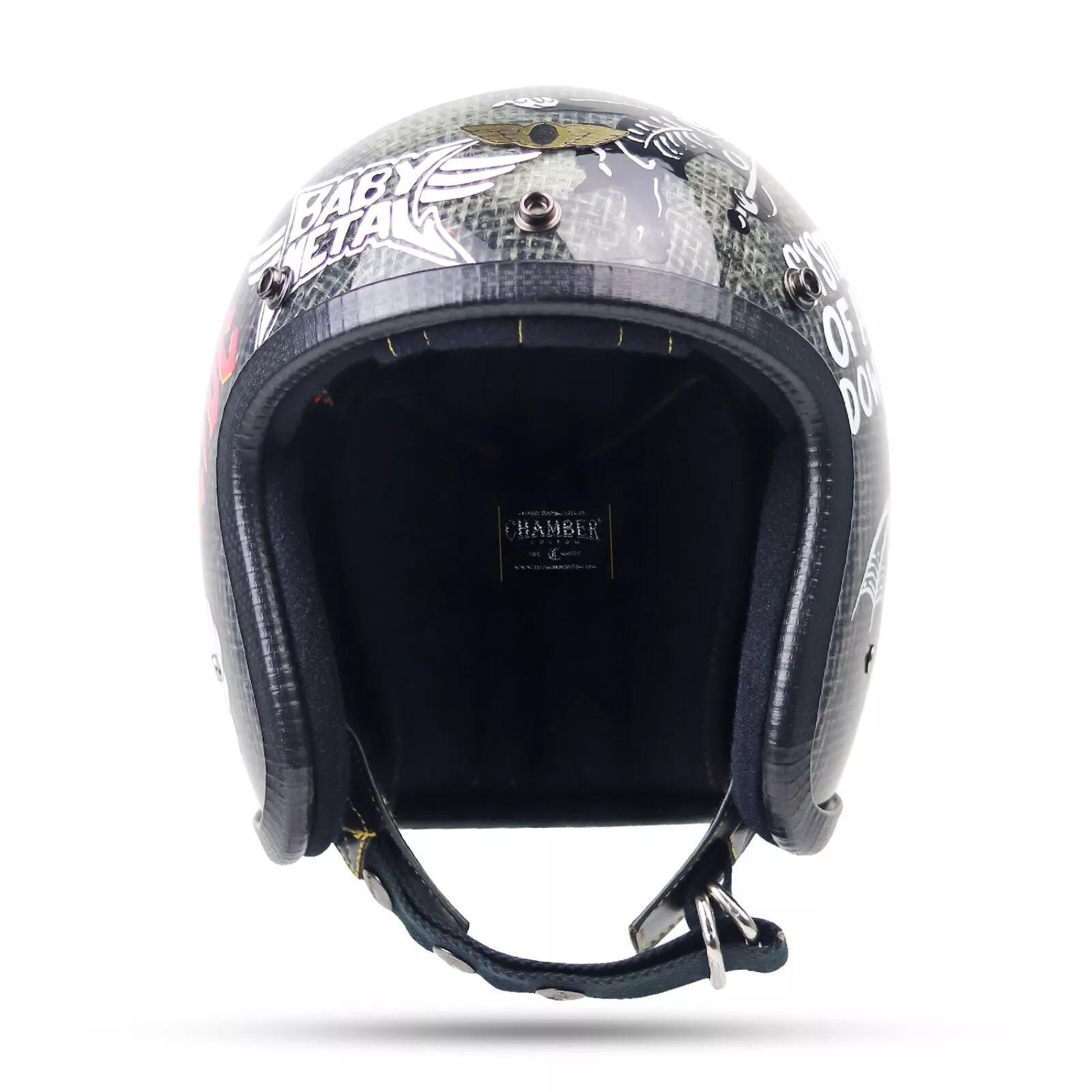Custom Vintage Open Faced Helmet Slimhead TX500 RAW BOBBER CHOPPER ...