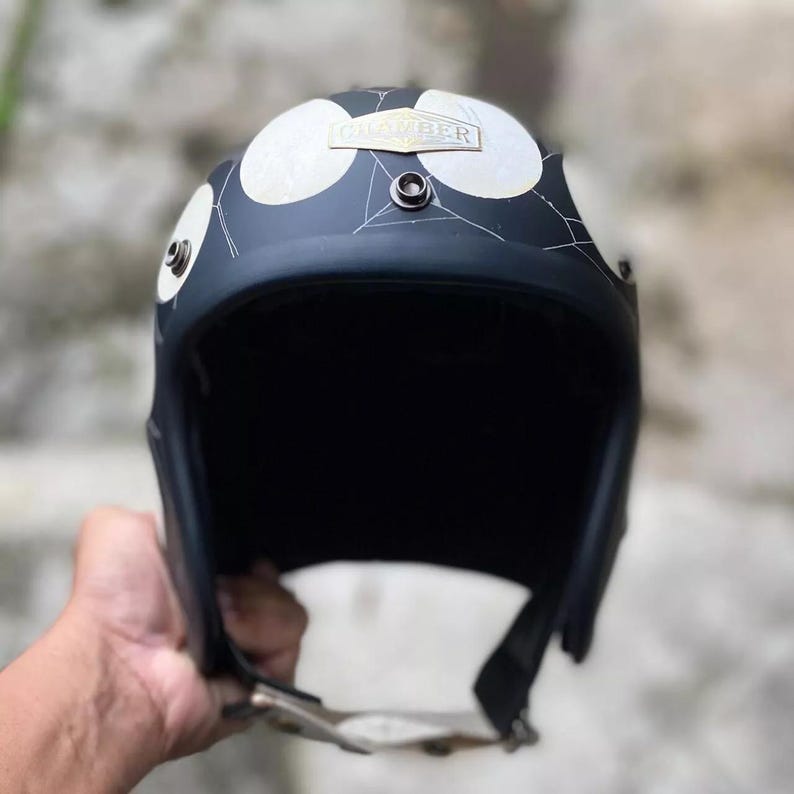 Sale ! Vintage Custom Helmet Slimhead 500TX Patina Flames for VESPA ...