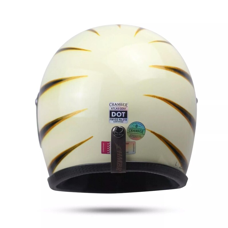 New ! Vintage Custom Helmet Atlas Gen 1 Scallop 4 Cafe Racer Chopper ...