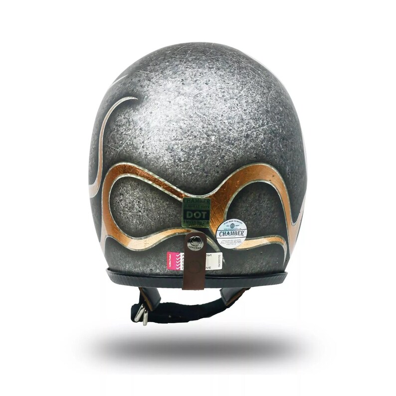 Custom Motorcycle Helmet, Gold Leaf Flames, Custom Slim Head 500TX - Etsy