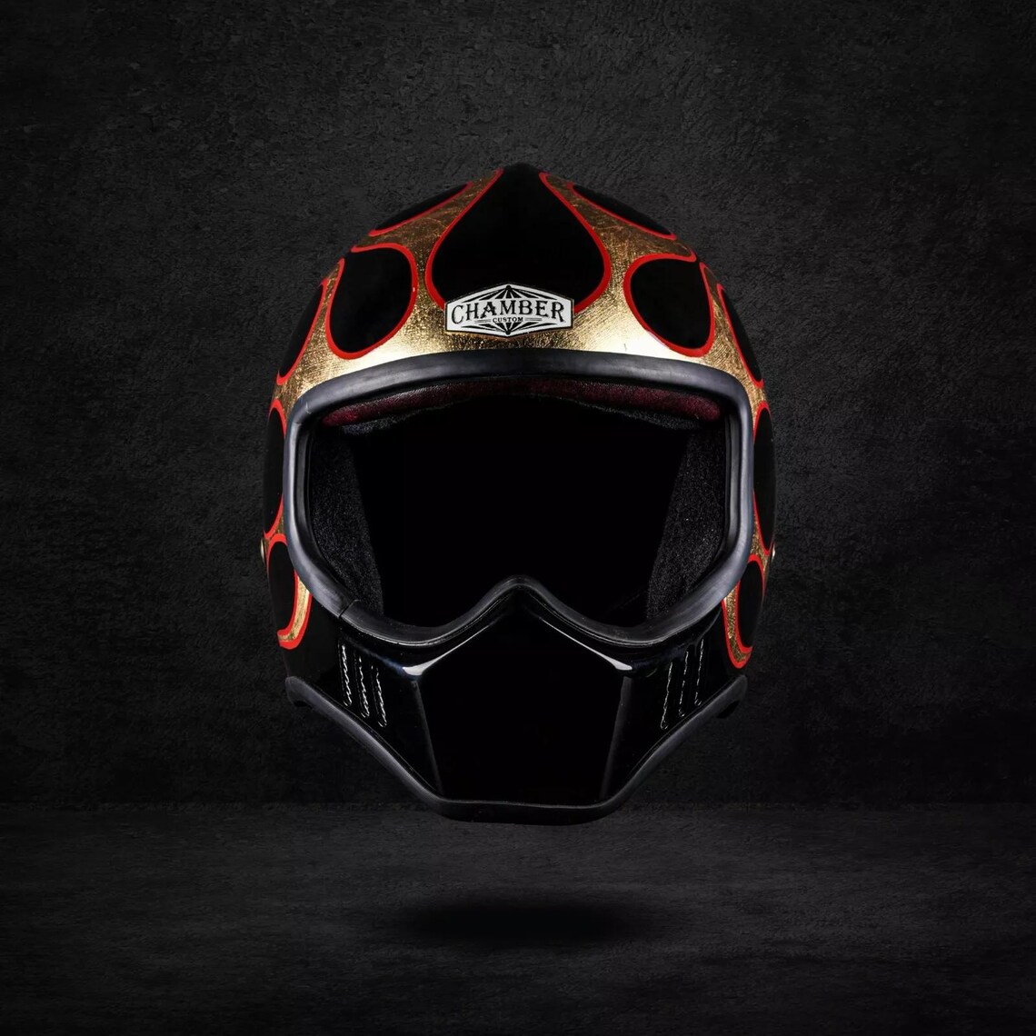 Vintage Chamber Custom Helmet Ultra 9 Flames for Bobber Chopper Cafe ...
