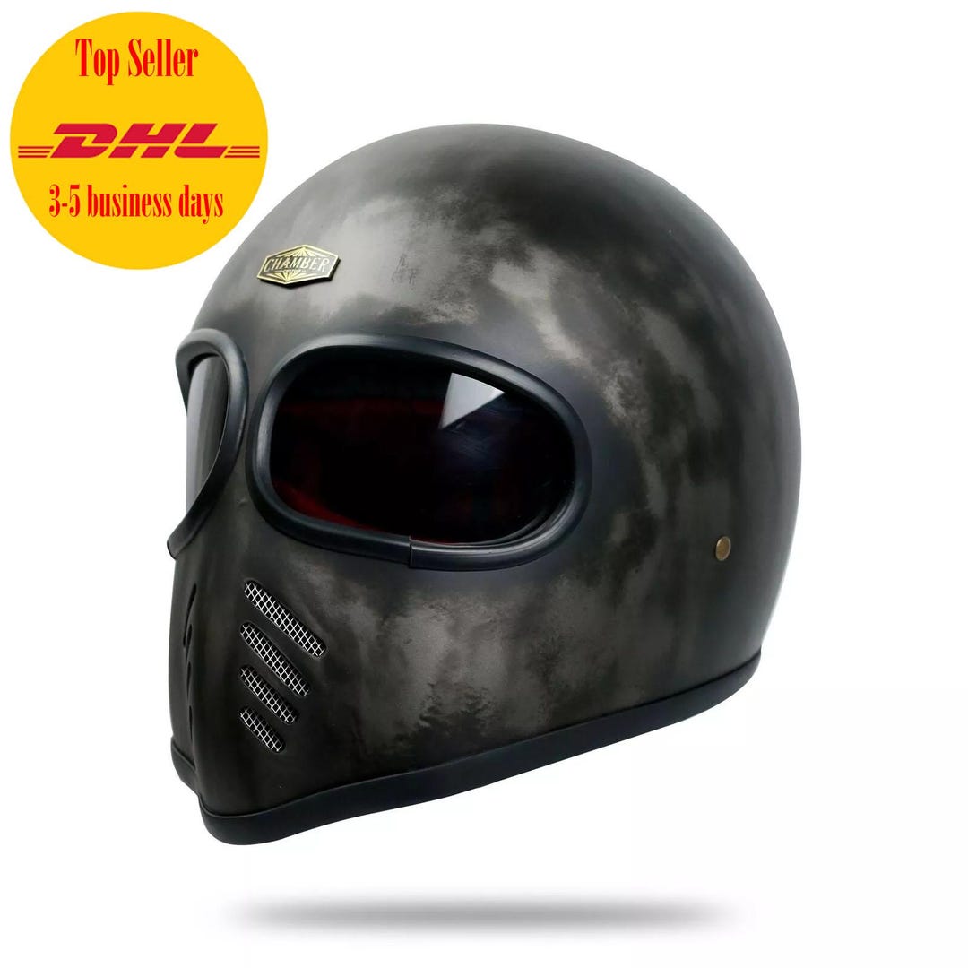 Vintage Patina Motorcycle Helmet, Custom Caferacer Chopper - Etsy