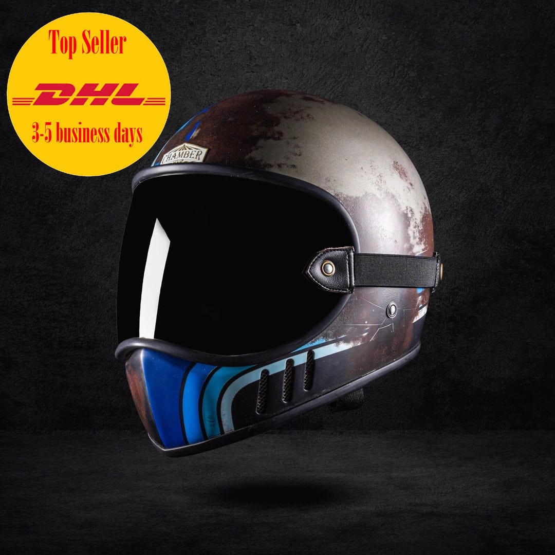 Custom Motorcycle Helmet Galaxy Stripe Rustic Lines for Chopper - Etsy