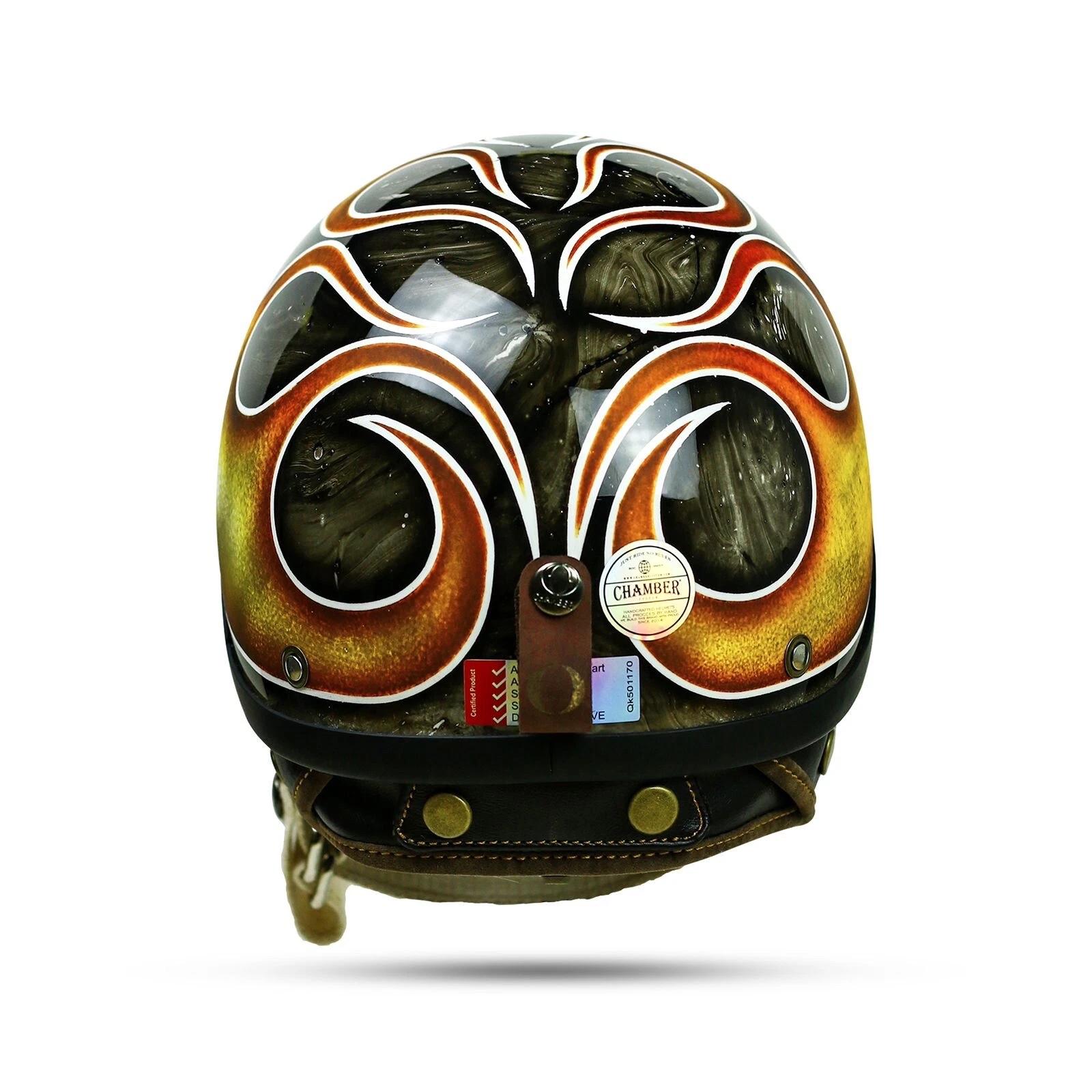 New ! Vintage Custom Open Face Helmet Eclipse Chopper Cafe Racer Bobber ...