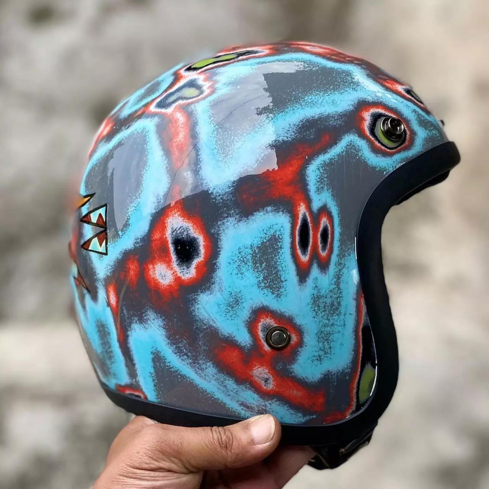Sale ! Vintage Custom Helmet Slimhead 500TX Paint Patina for Chopper ...