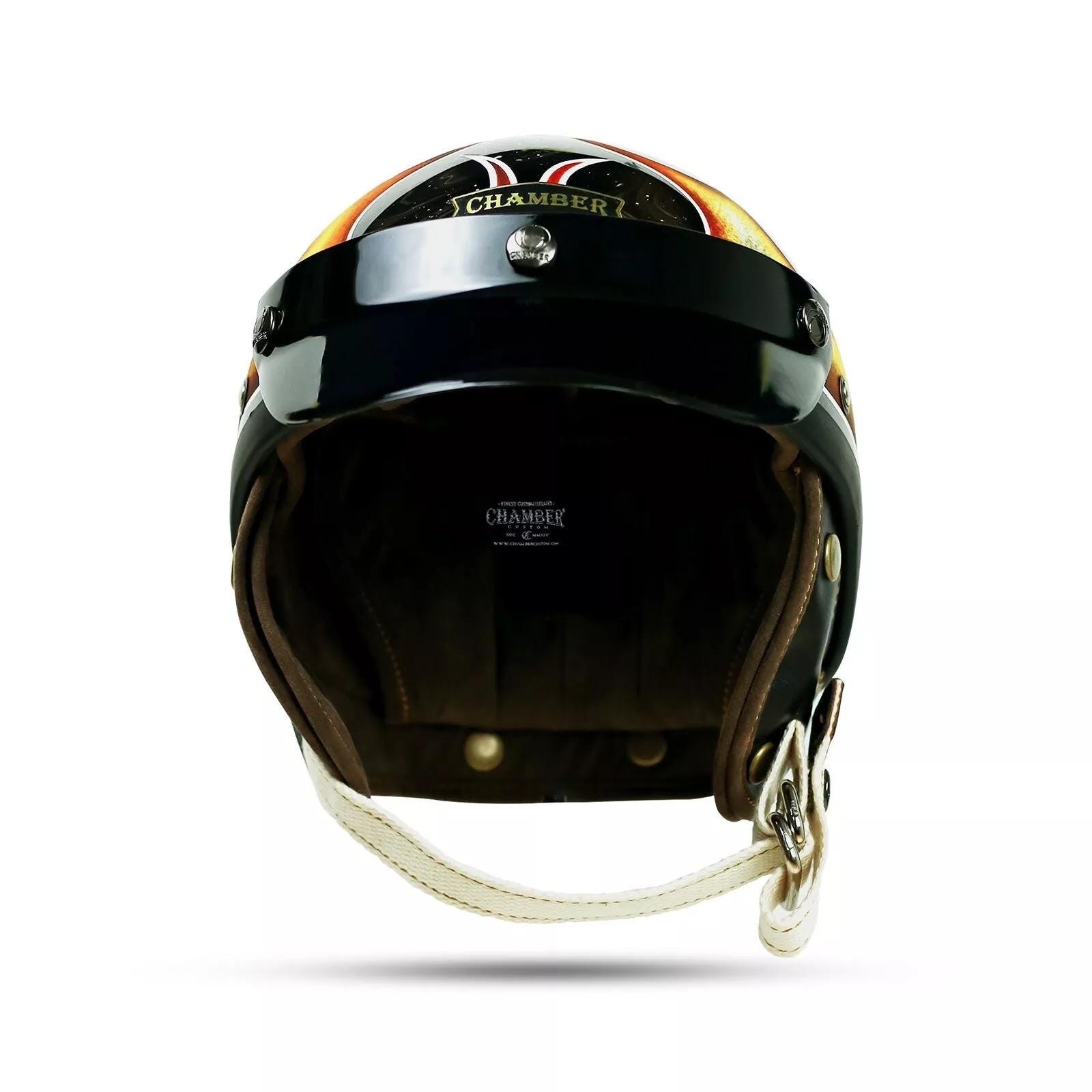 New ! Vintage Custom Open Face Helmet Eclipse Chopper Cafe Racer Bobber ...