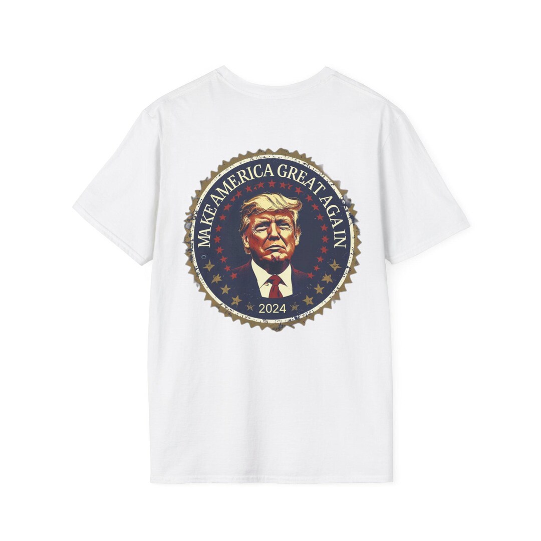 TRUMP 2024 Unisex Softstyle T-shirt, Trump 2024 Election Tee, Patriotic ...
