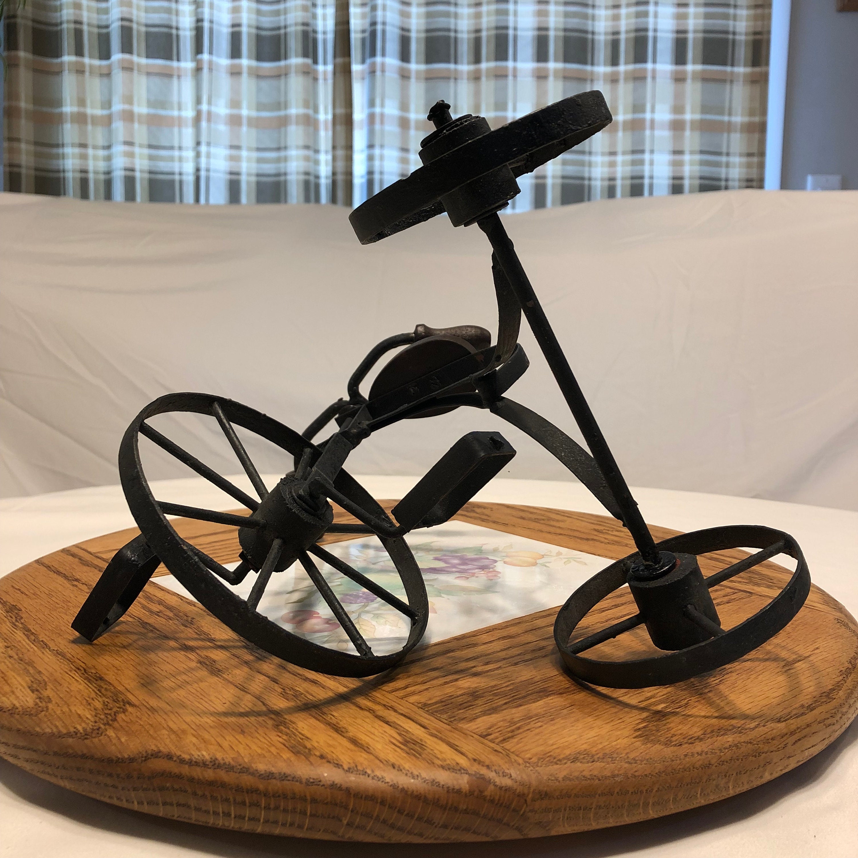 Vintage Iron Tricycle, Metal Trike With Wood Seat and Hand Grips - Etsy