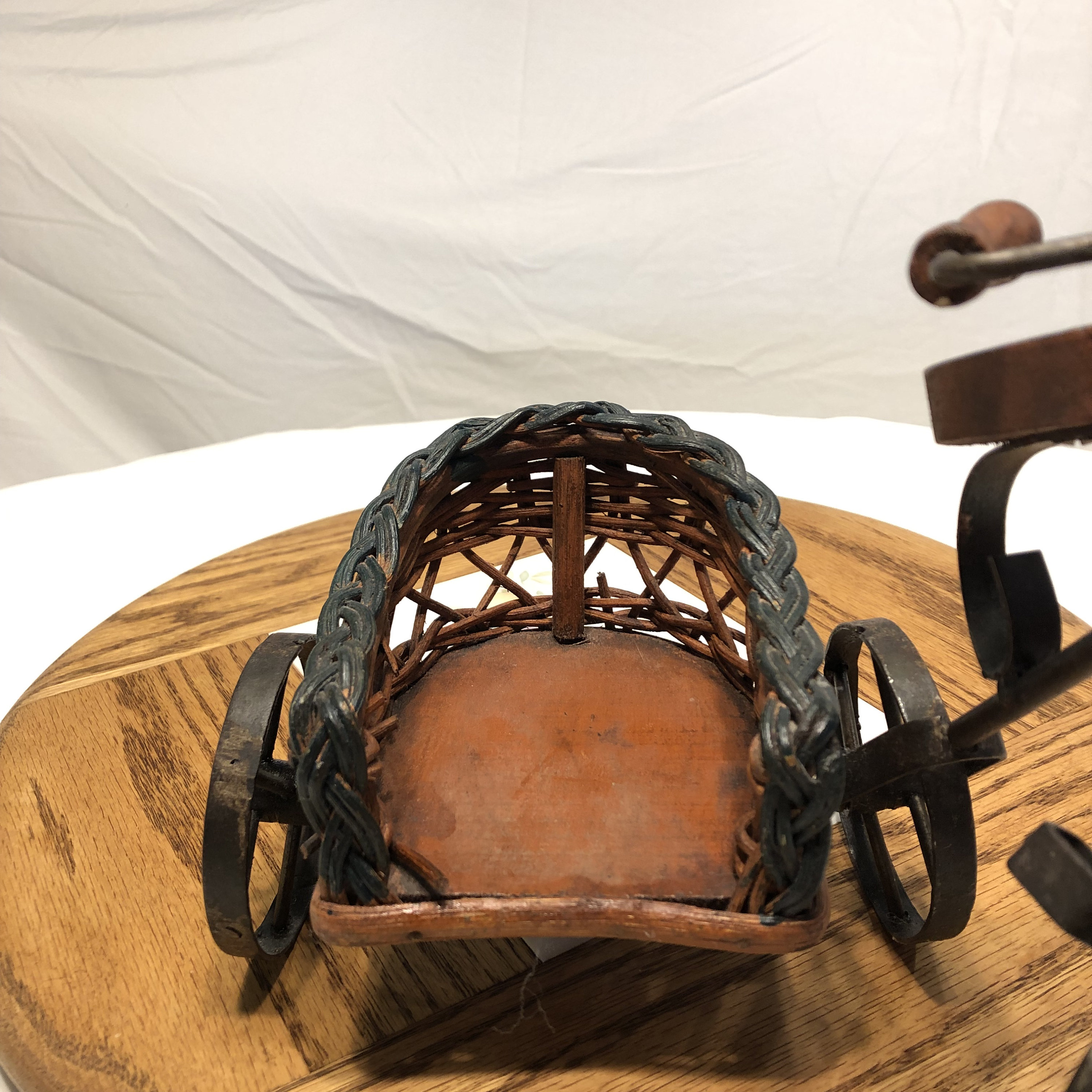 Vintage Tricycle Sidecar Rickshaw, Wicker, Iron, Wood - Etsy