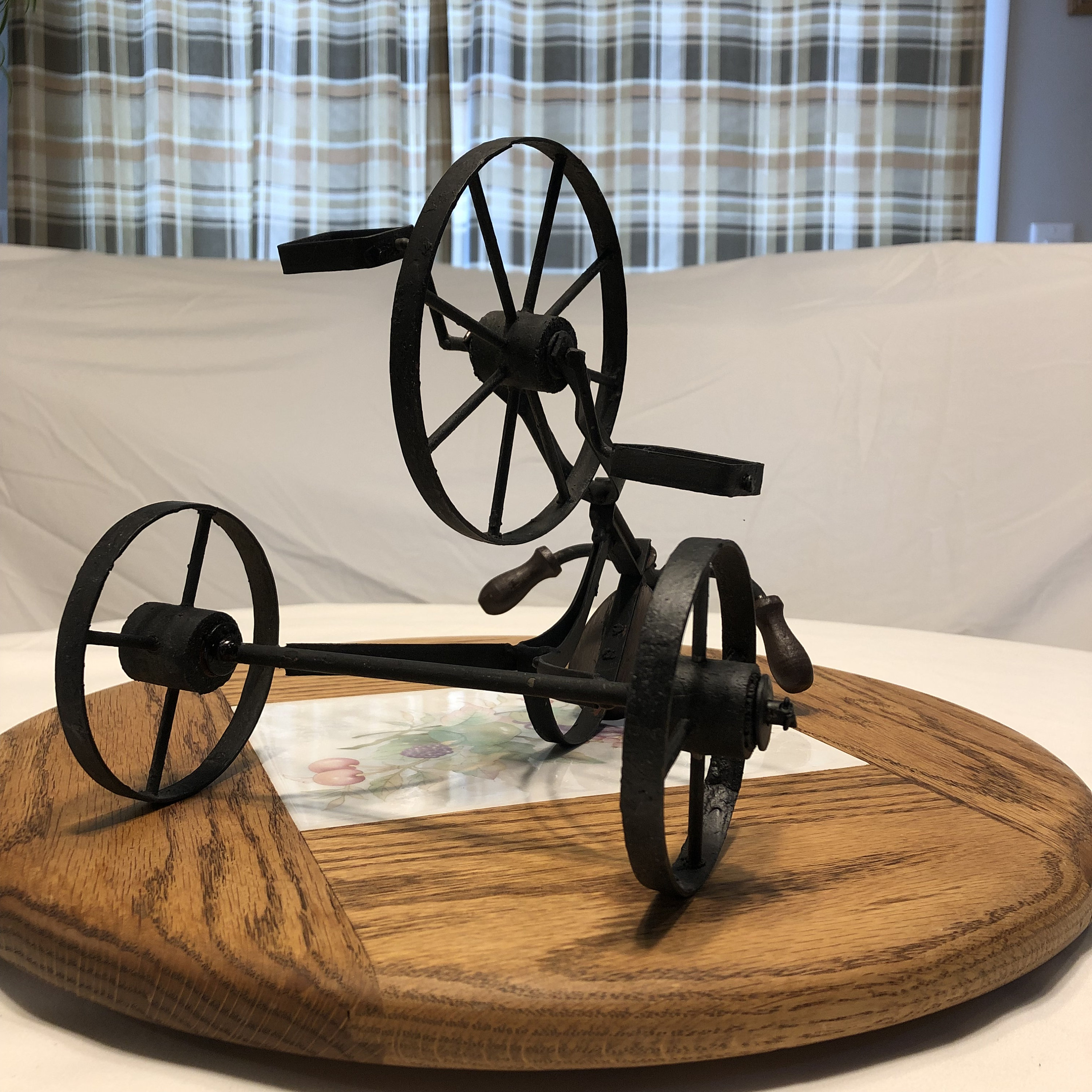 Vintage Iron Tricycle, Metal Trike With Wood Seat and Hand Grips - Etsy