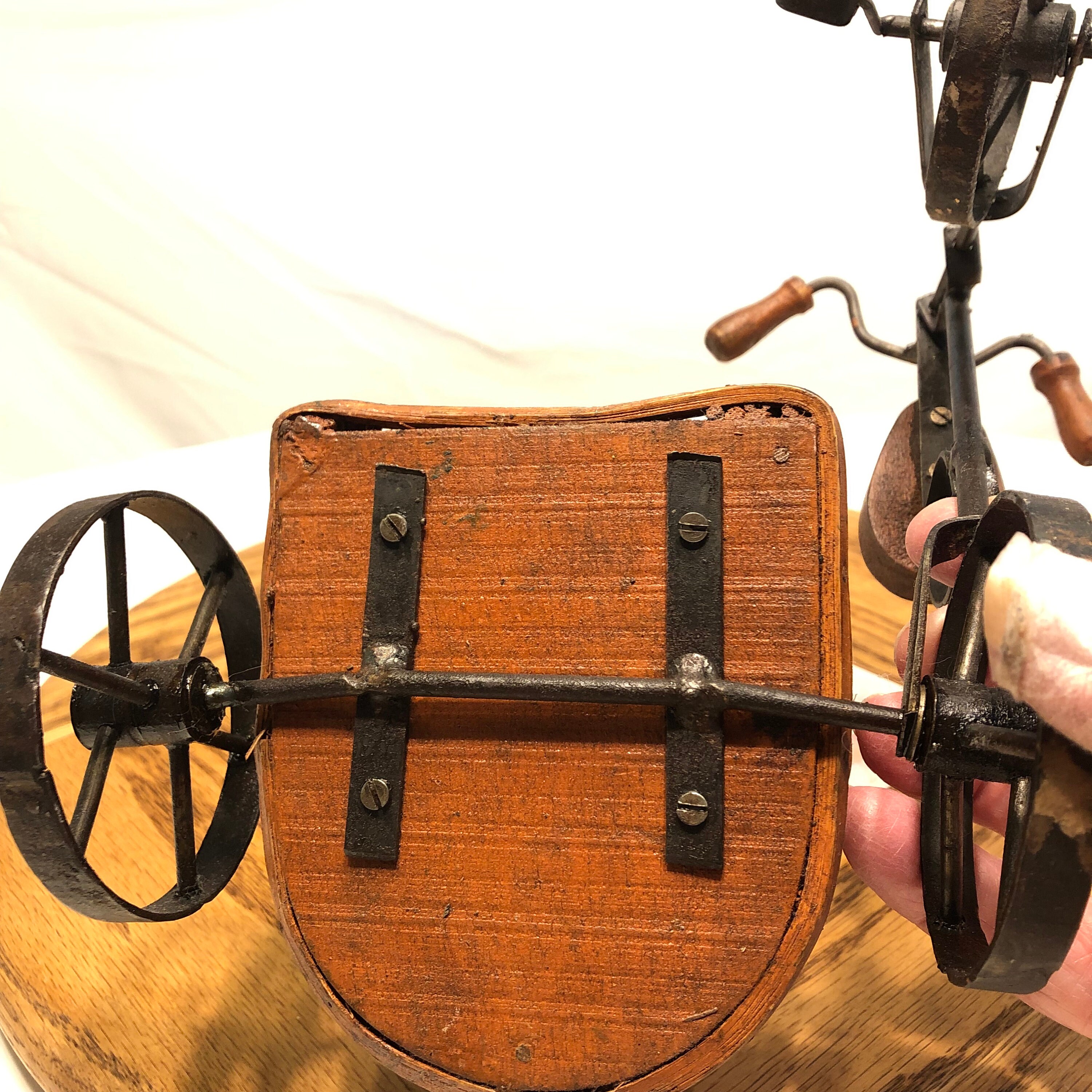 Vintage Tricycle Sidecar Rickshaw, Wicker, Iron, Wood - Etsy