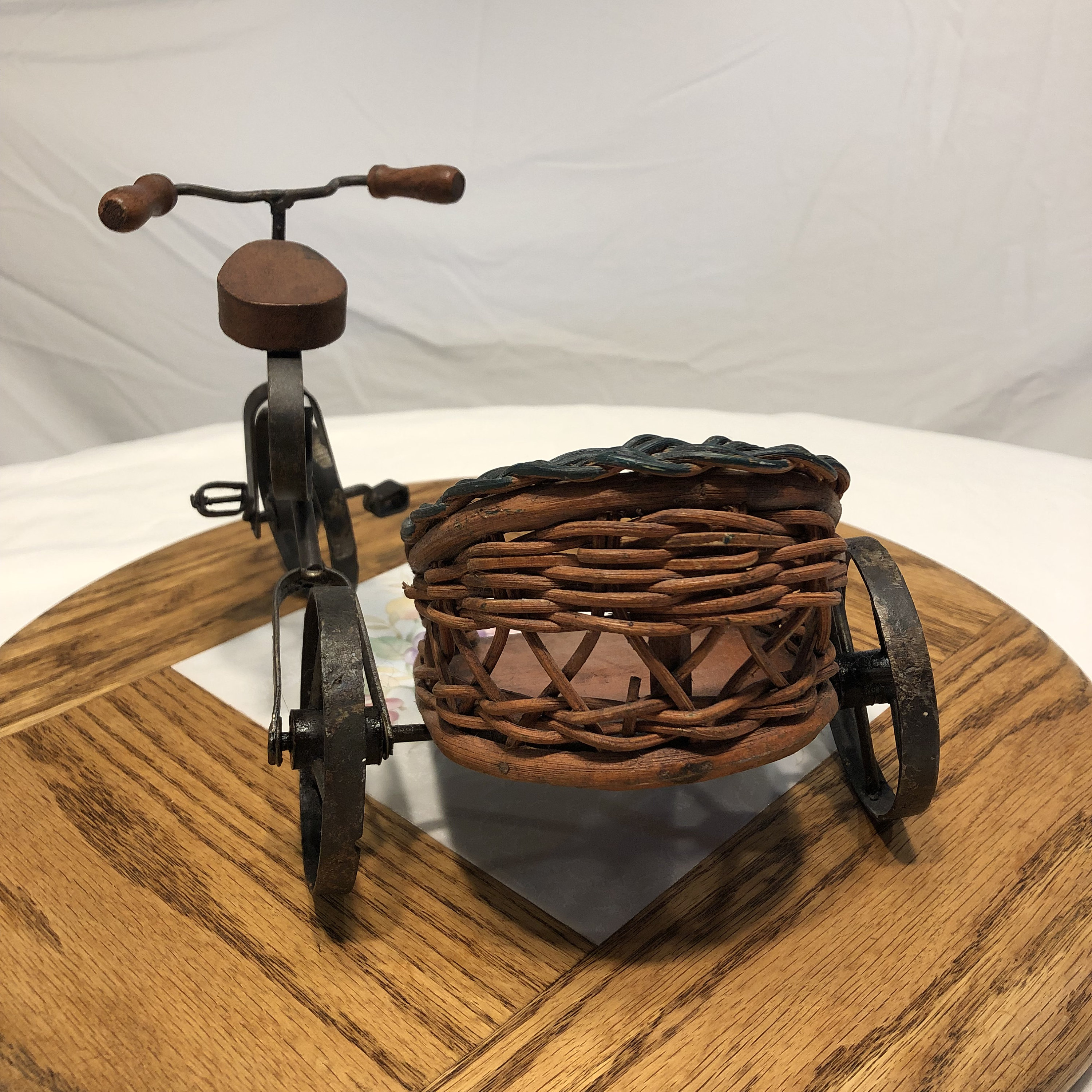 Vintage Tricycle Sidecar Rickshaw, Wicker, Iron, Wood - Etsy