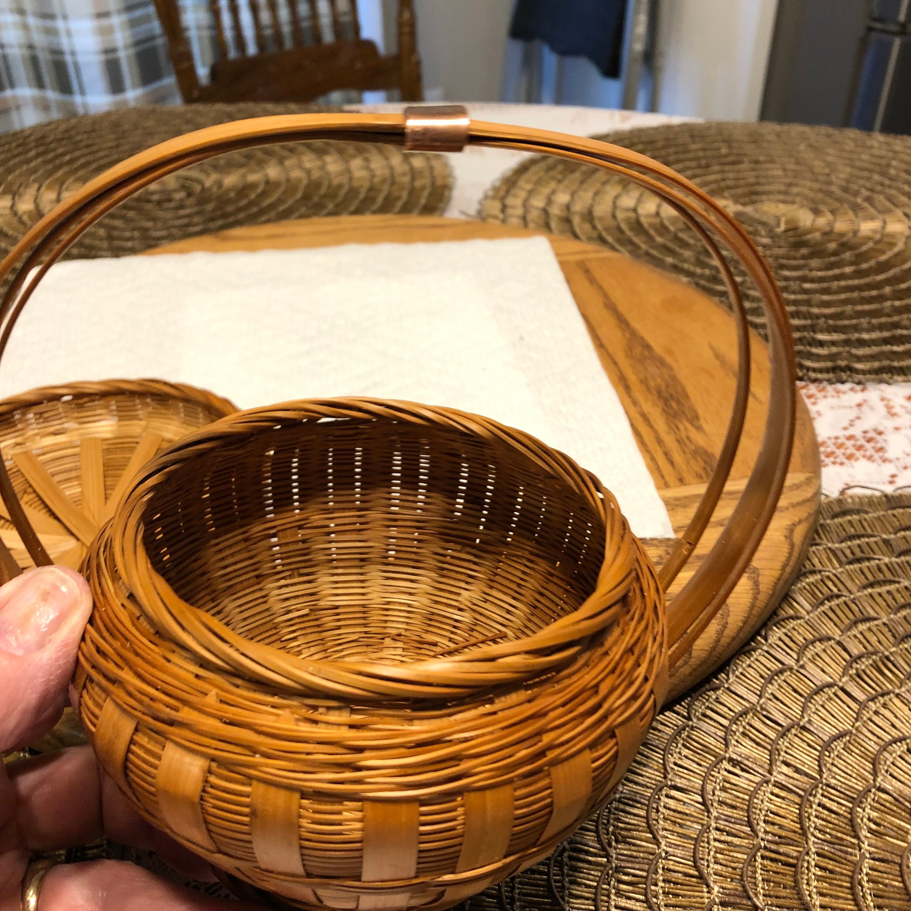 Vintage Bamboo Chinese Wedding Basket, Asian Fine Woven Basket - Etsy
