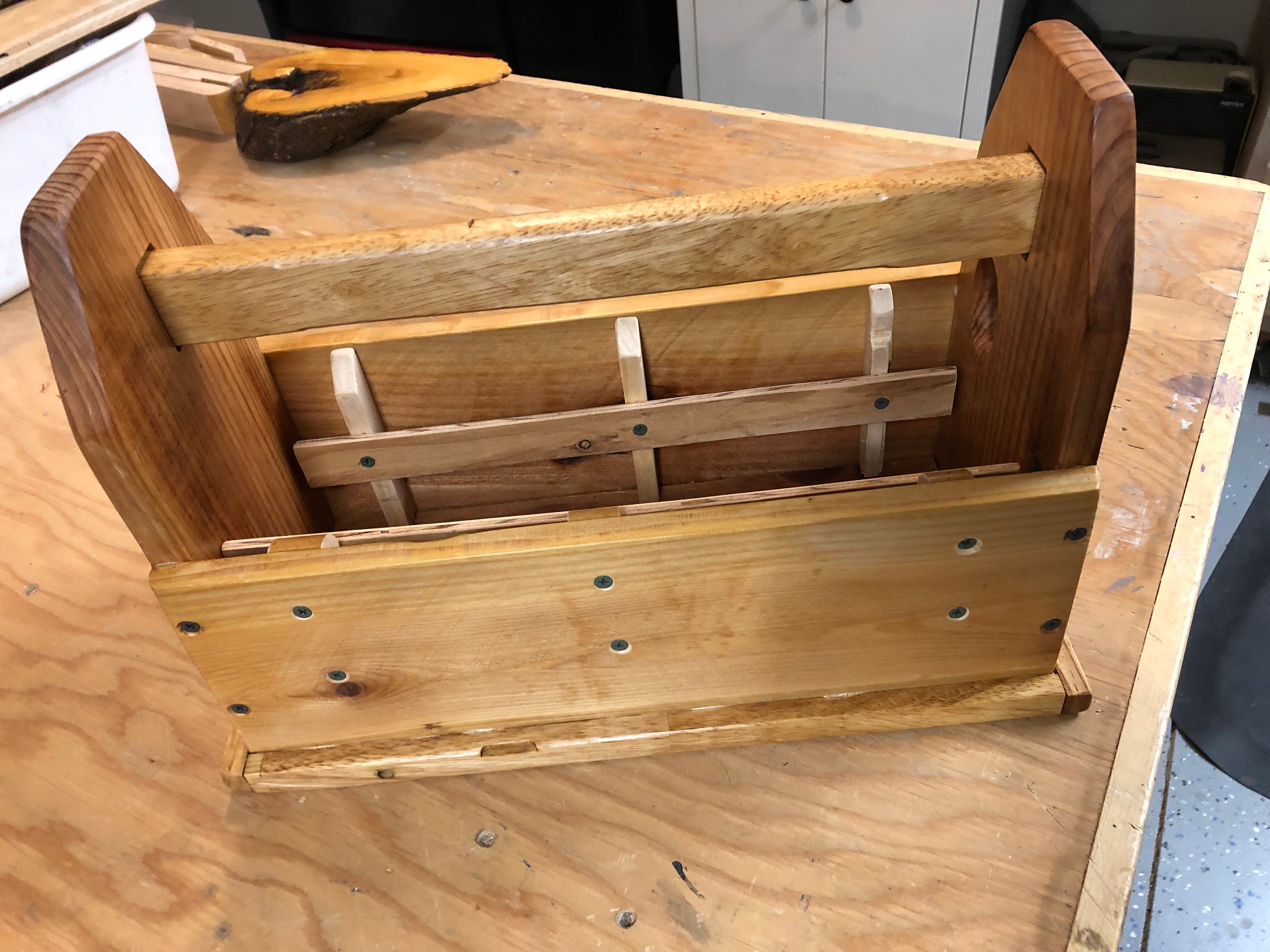 Old Time Carpenters Tool Box, Wood Tool Caddy, Handmade Wood, Fathers ...