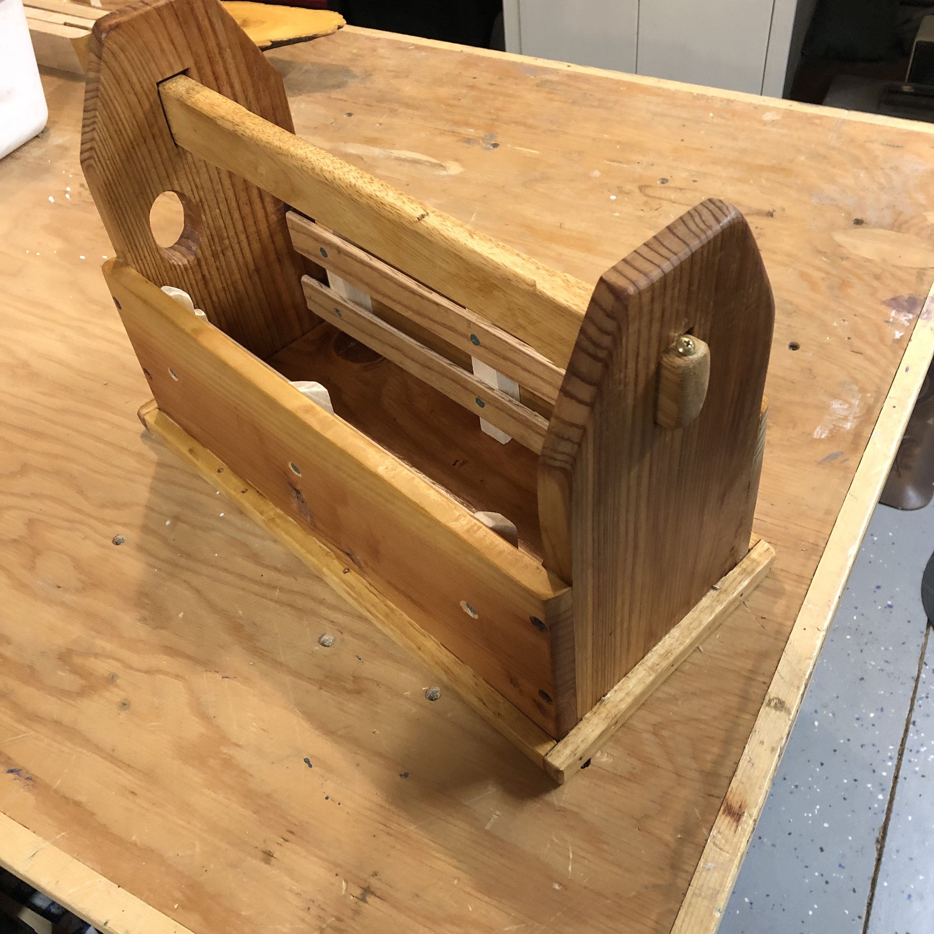 Old Time Carpenters Tool Box, Wood Tool Caddy, Handmade Wood, Fathers ...