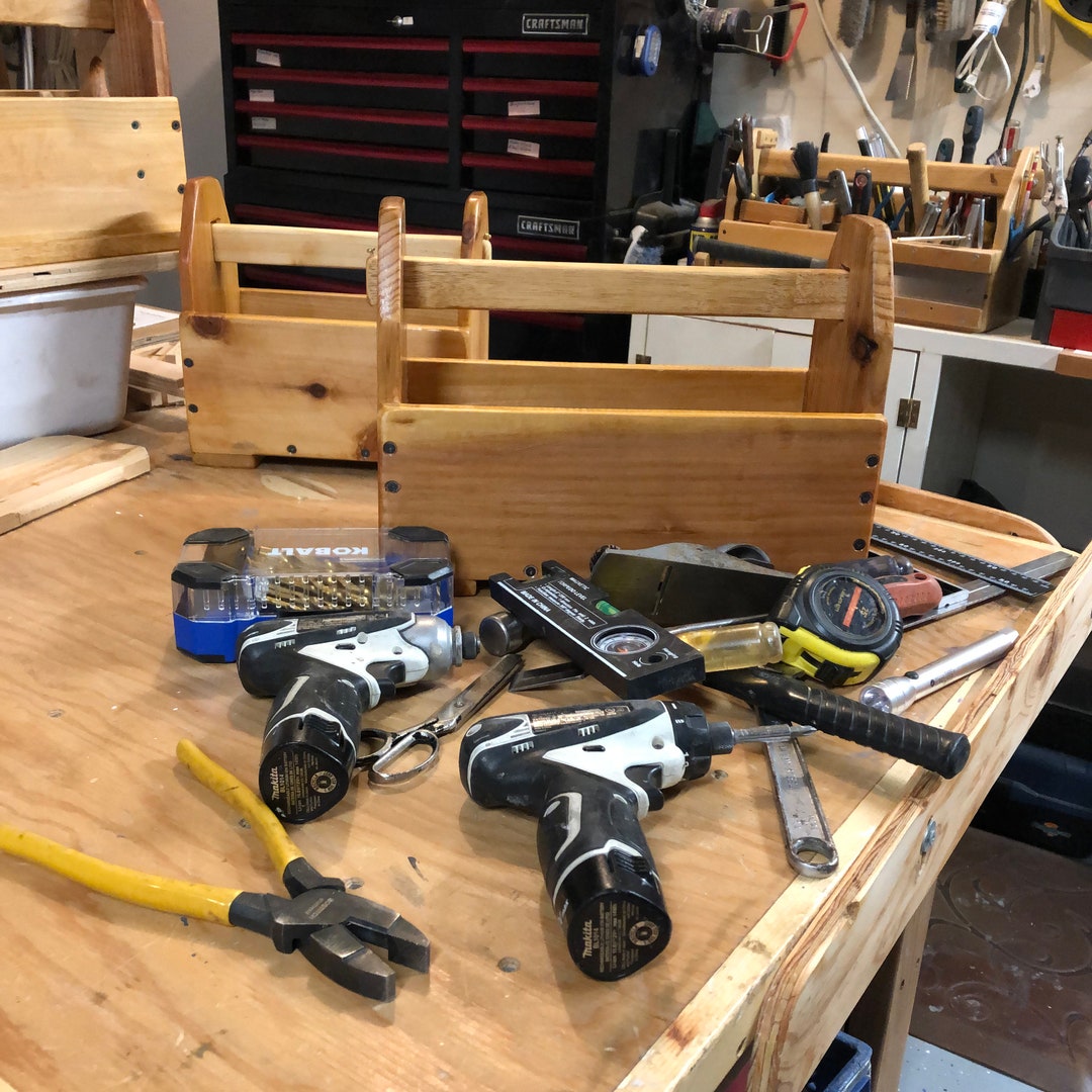 Tool Caddy, Old Time Carpenter's Tool Box, Farmhouse Decor, Wedding Decor - Etsy