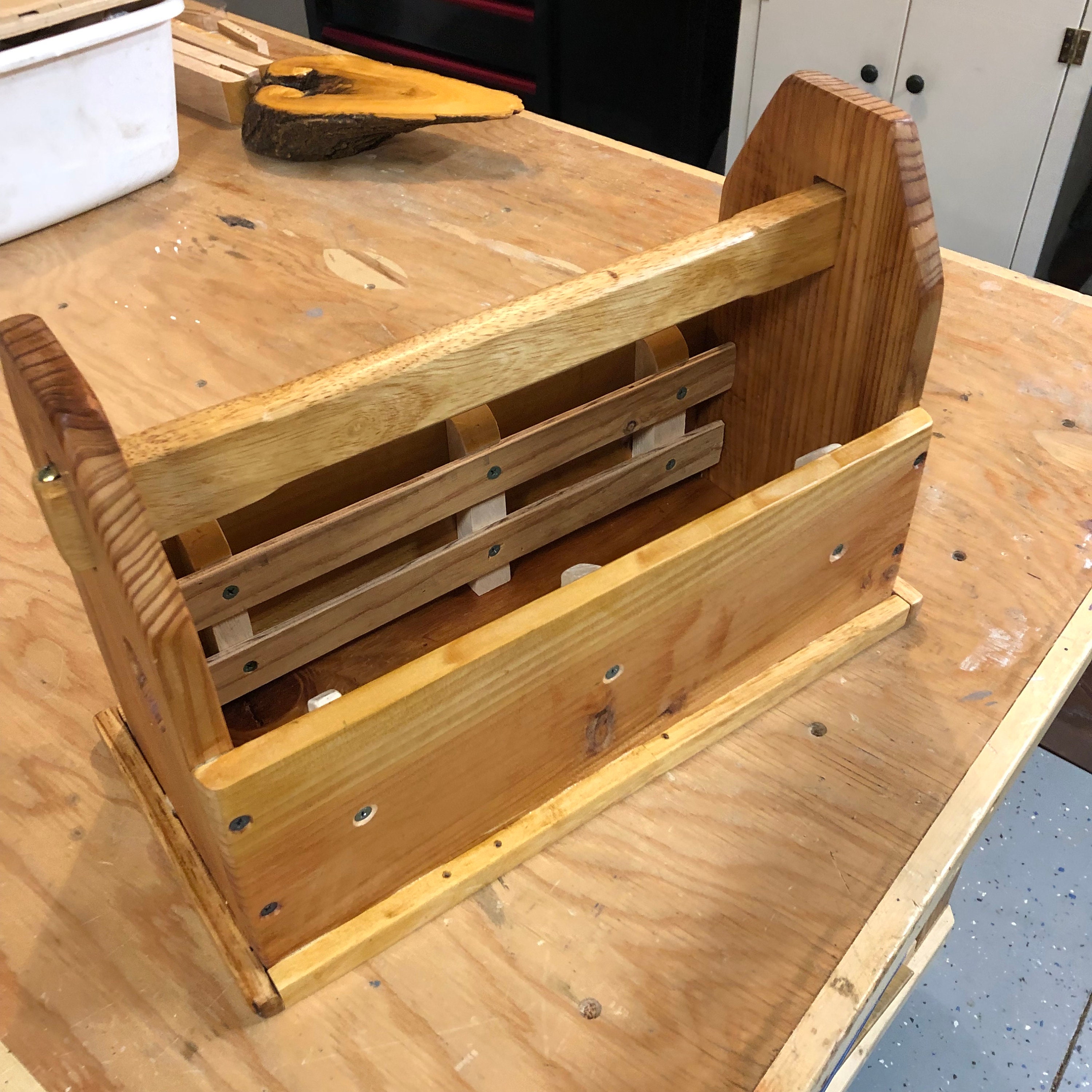 Old Time Carpenters Tool Box, Wood Tool Caddy, Handmade Wood, Fathers ...