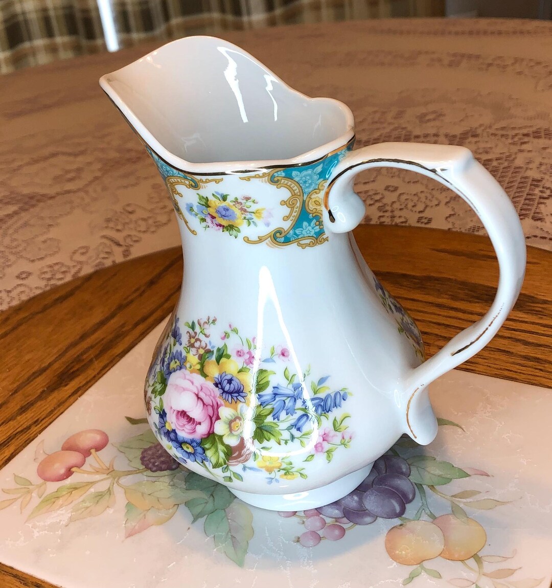 Rare Rose Floral Pitcher From Godinger antique Reflections, Floral ...