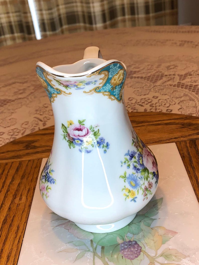 Rare Rose Floral Pitcher From Godinger antique Reflections, Floral ...