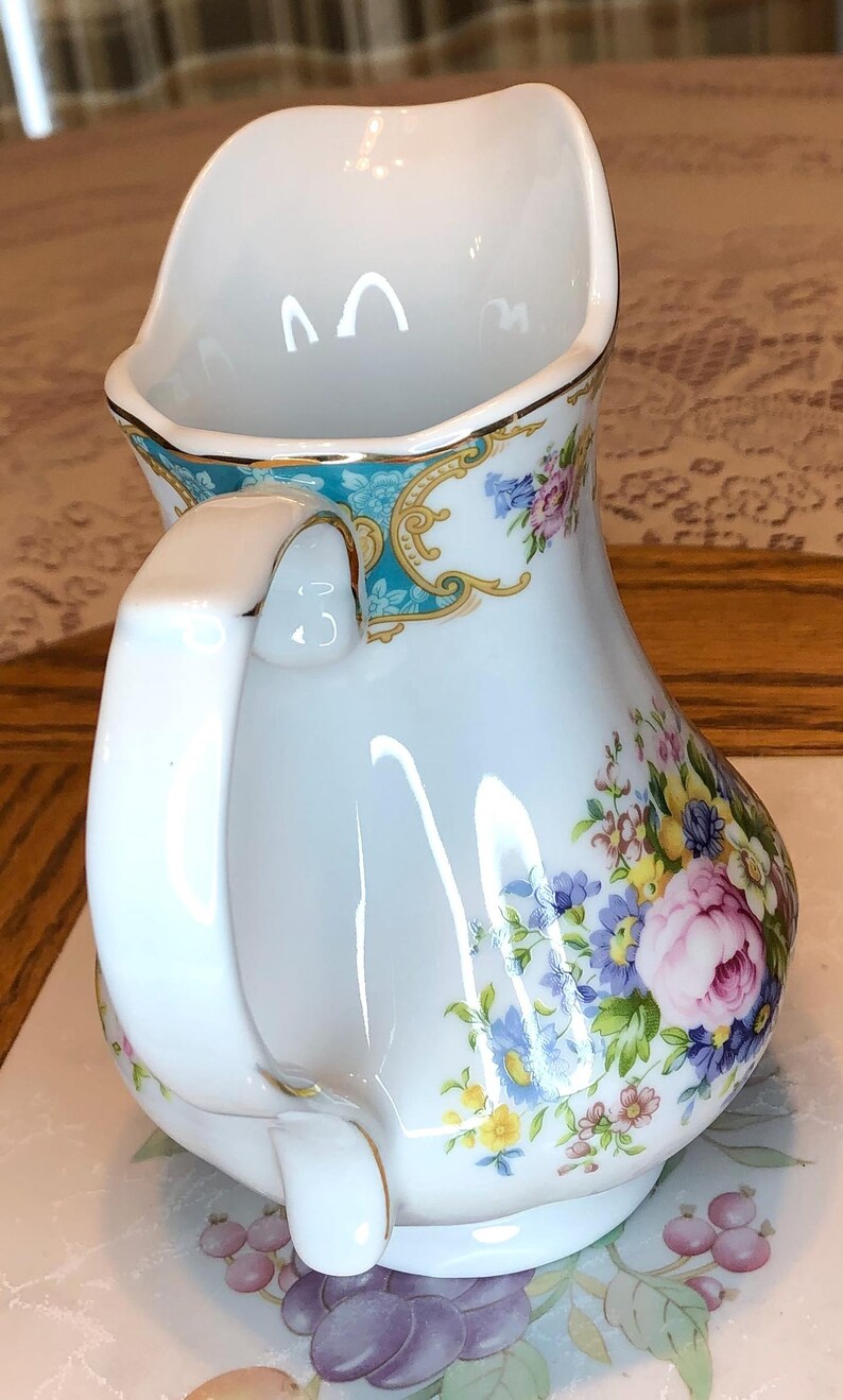 Rare Rose Floral Pitcher From Godinger antique Reflections, Floral ...