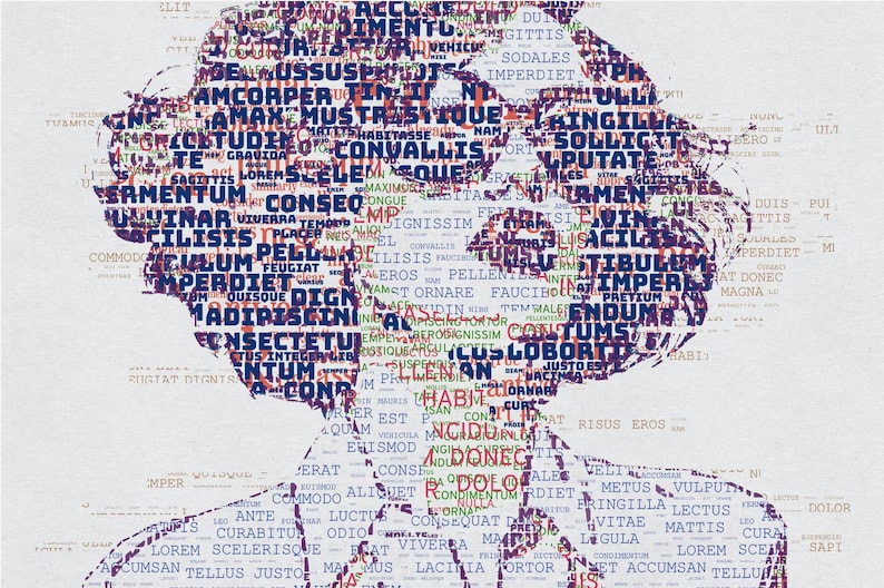 Text Art Portrait From Your Photo, Personalize Portrait, Abstract Art ...