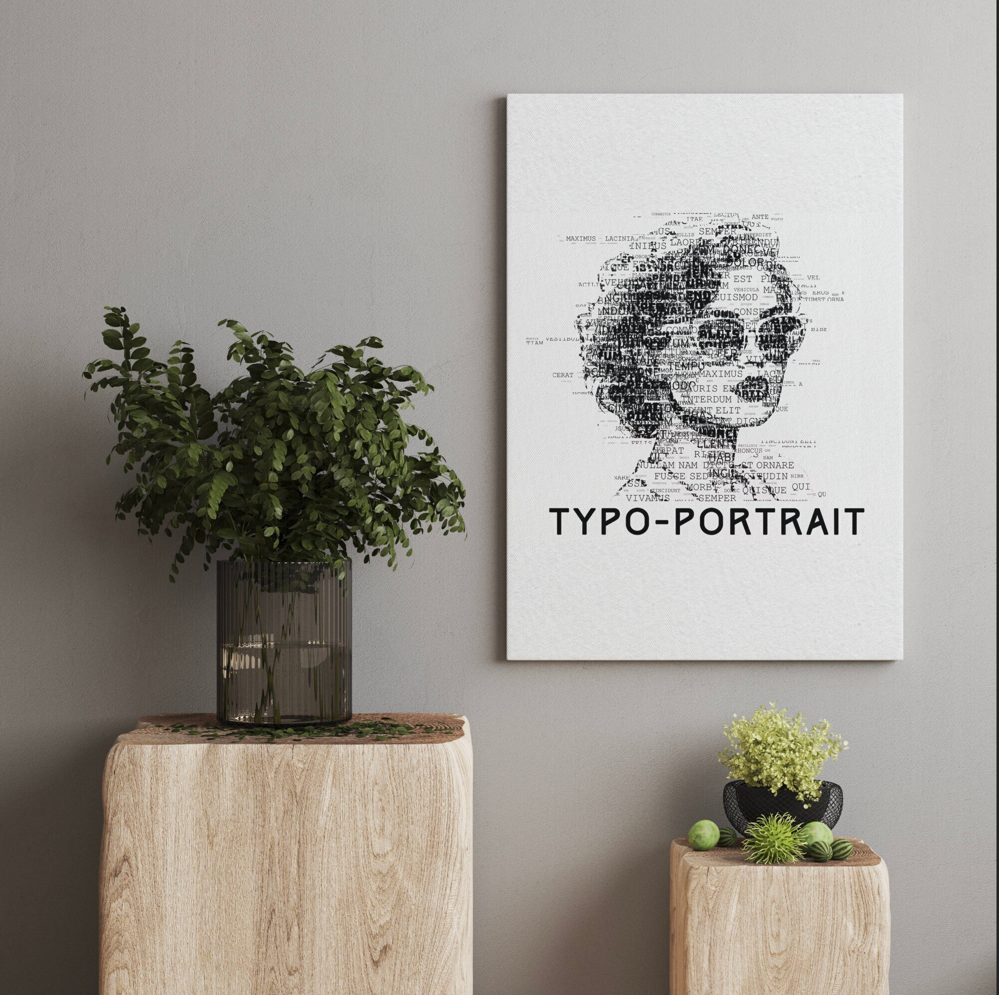 Text Art Portrait From Your Photo, Personalize Portrait, Abstract Art ...