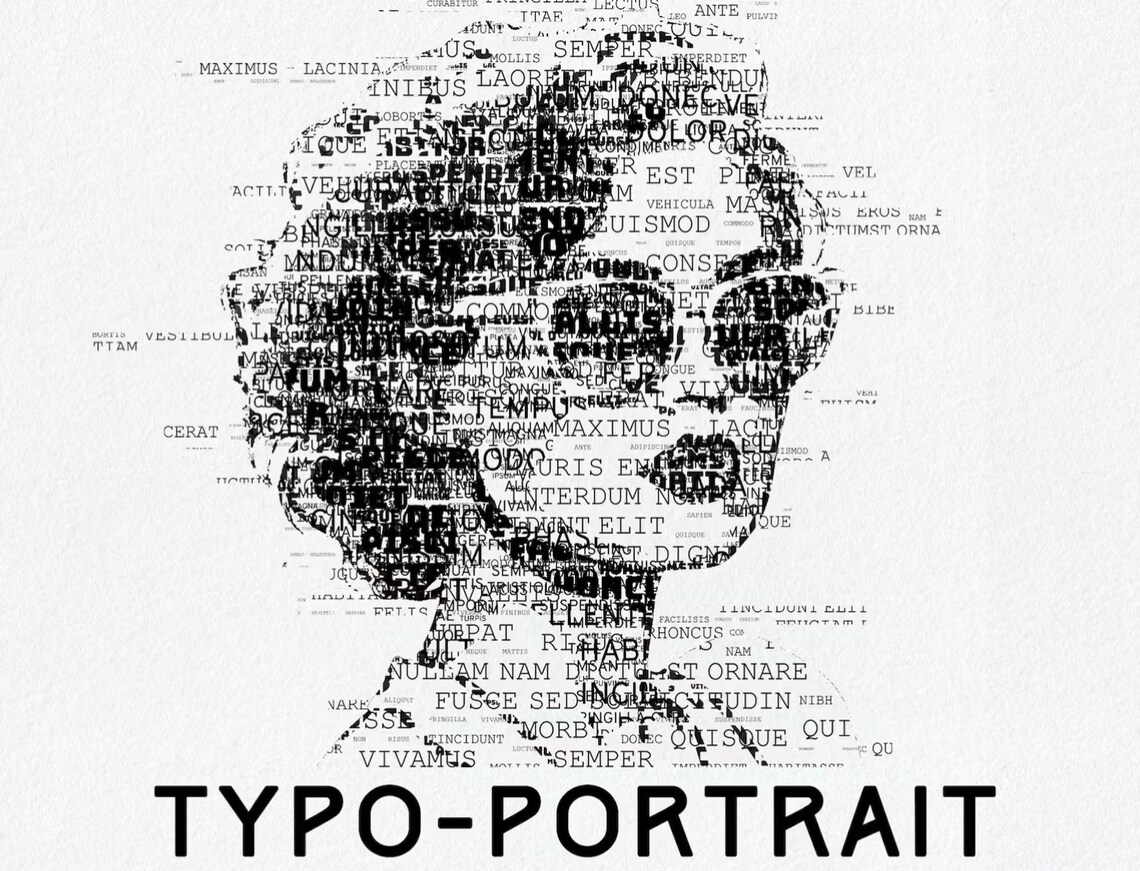 Text Art Portrait From Your Photo, Personalize Portrait, Abstract Art ...