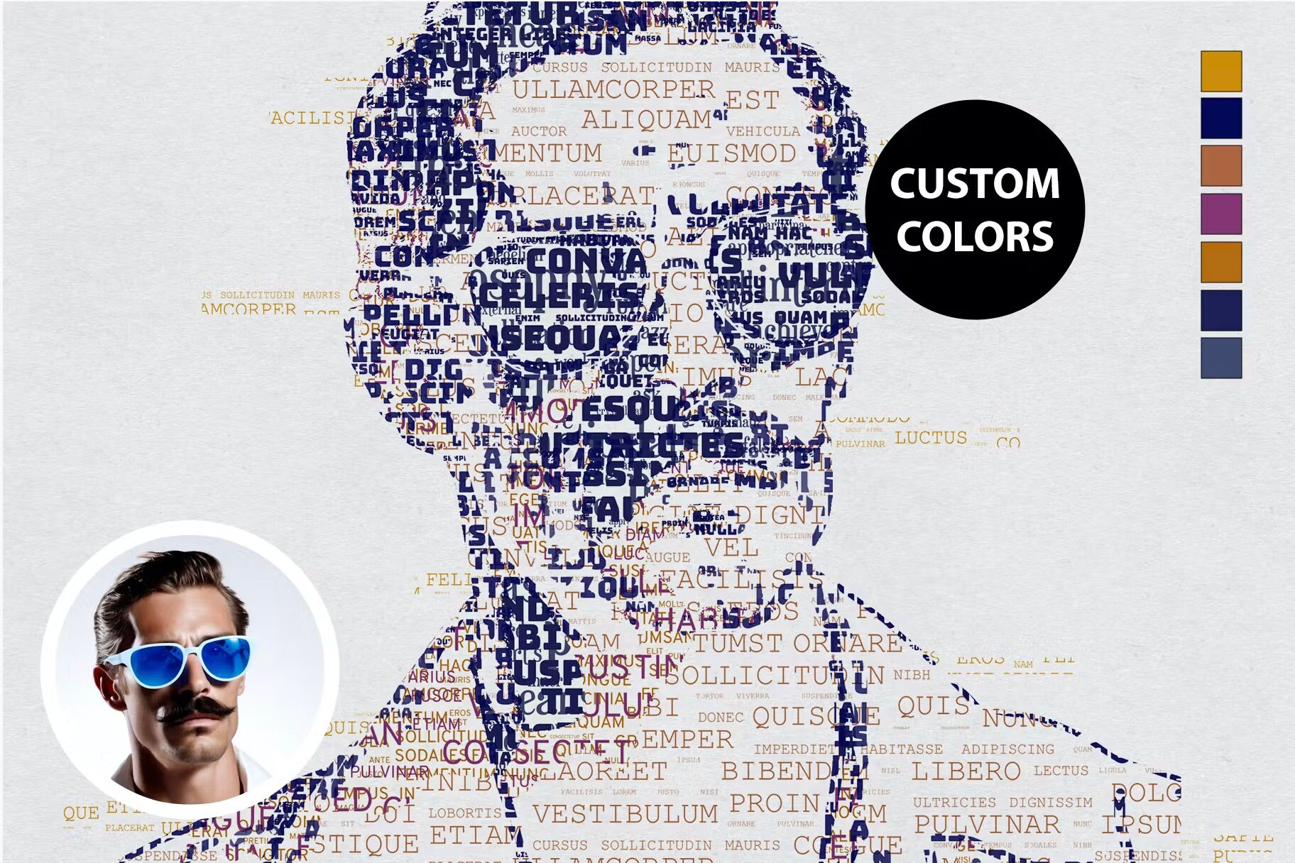 Text Art Portrait From Your Photo, Personalize Portrait, Abstract Art ...