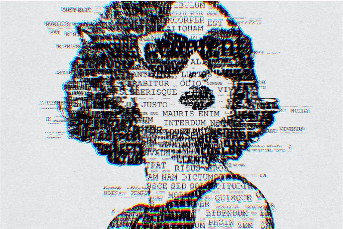 Text Art Portrait From Your Photo, Personalize Portrait, Abstract Art ...