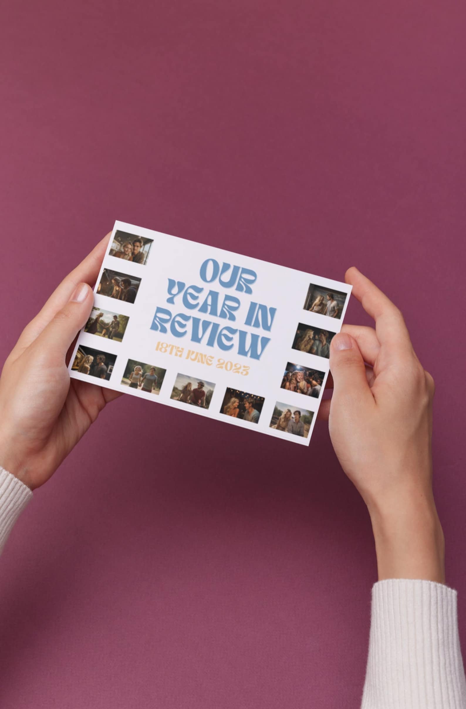 Timeline Card Template - Customizable Gift (28 Photos) - Etsy