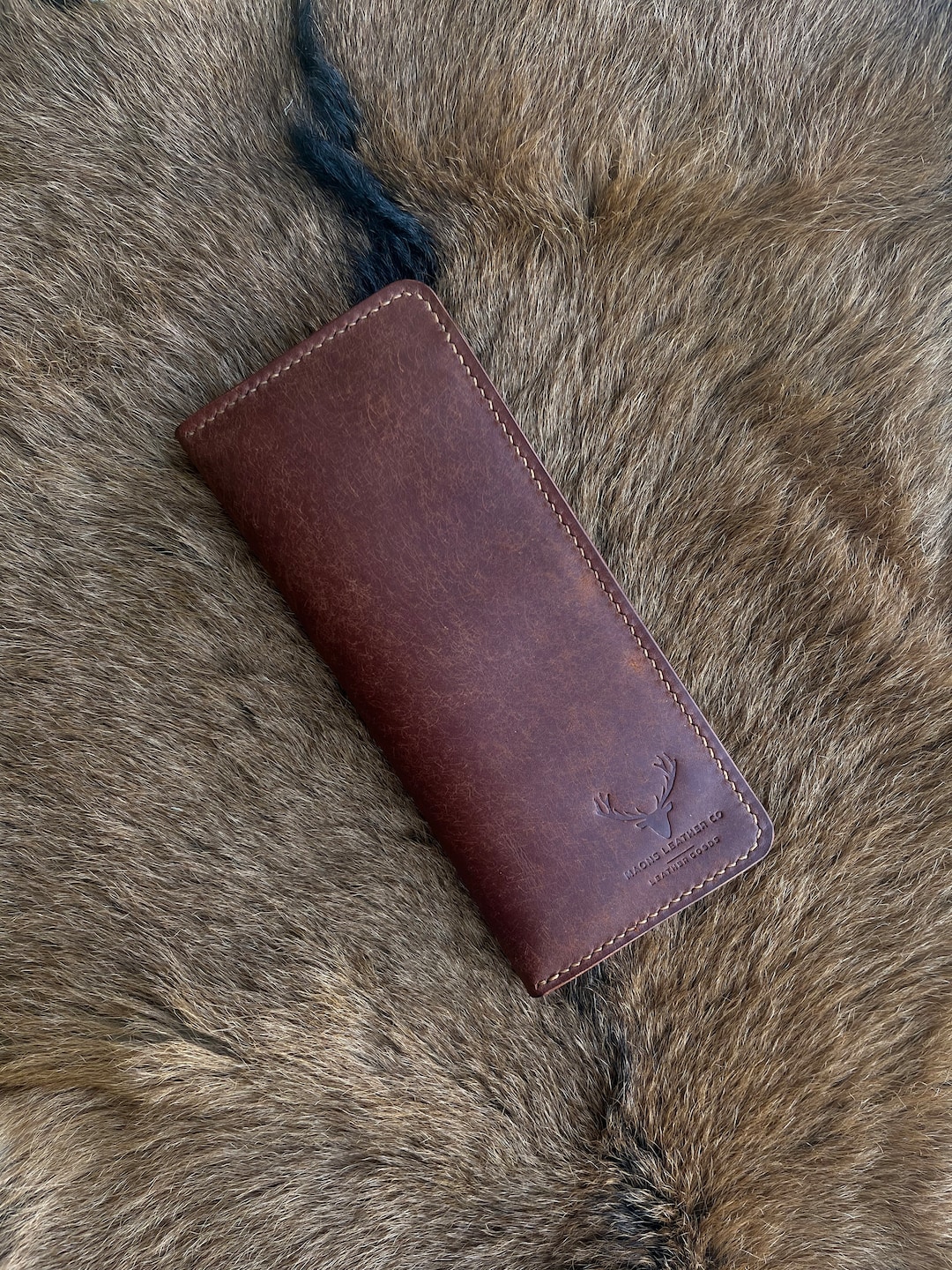 A Coat Wallet for Men, Long Leather Wallet, Cardholder, Bitfold Wallet ...