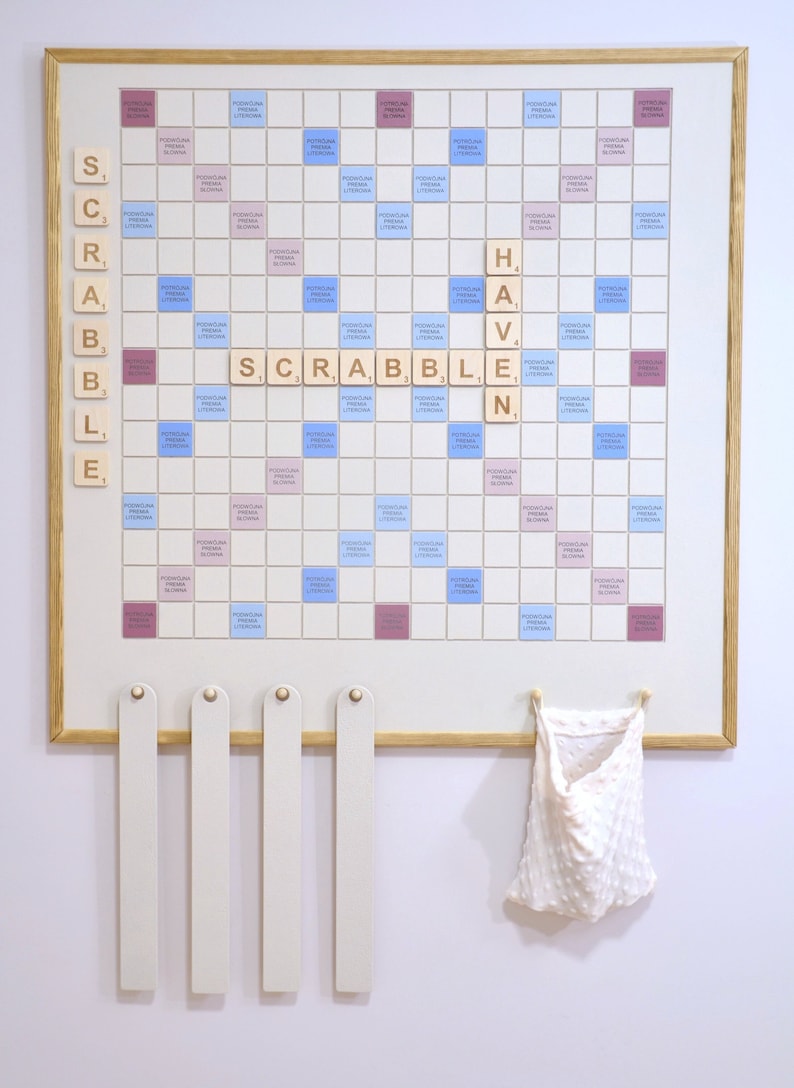 Wooden & Magnetic Wall Scrabble Board 100cm X 100cm, All Language ...