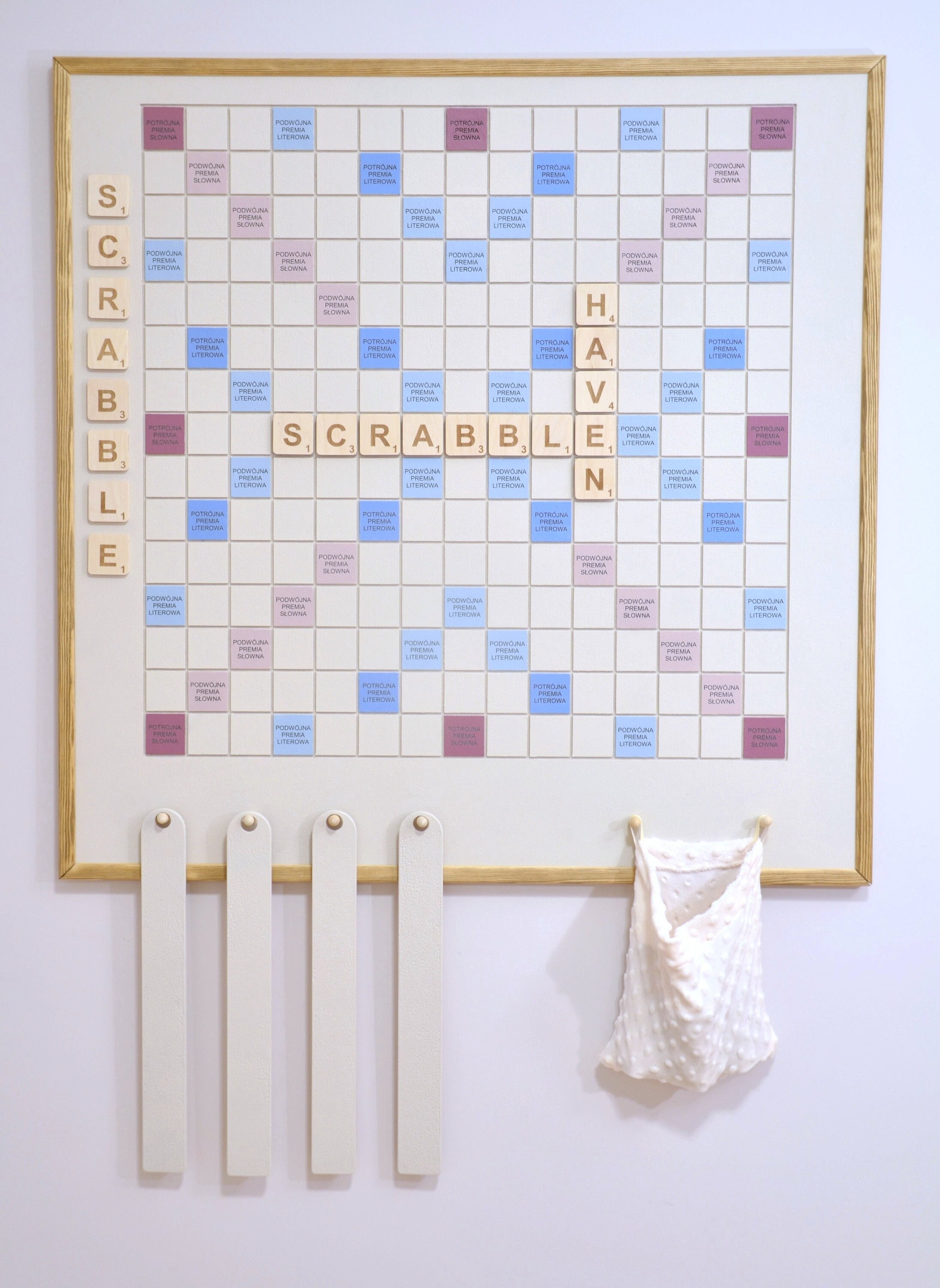 Wooden & Magnetic Wall Scrabble Board 100cm X 100cm, All Language ...