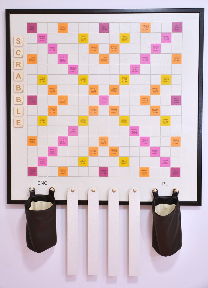 Wooden & Magnetic Wall Scrabble Board 100cm X 100cm, All Language ...