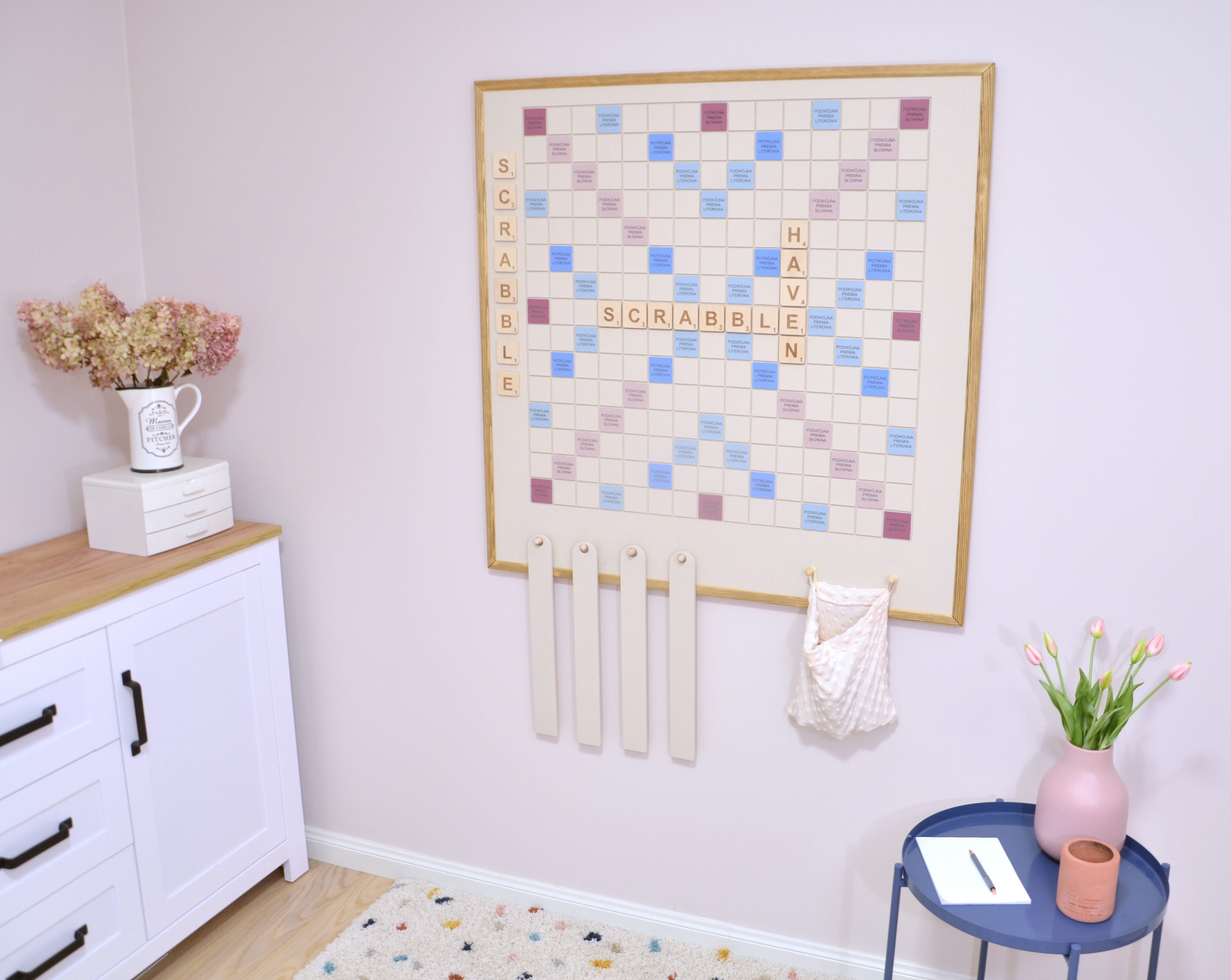 Wooden & Magnetic Wall Scrabble Board 100cm X 100cm, All Language ...