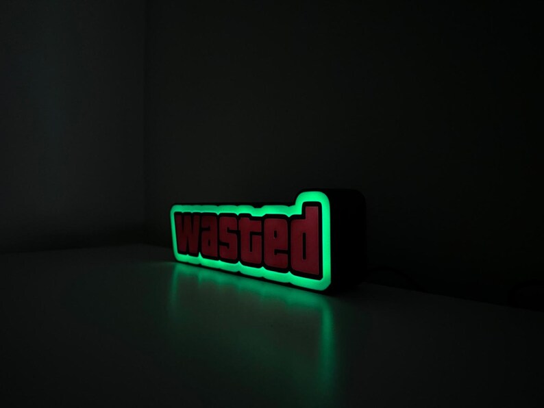 Rgb Wasted Light Box Large Size Gift for Gamers Light up Your Hobby Room A Perfect Wall Light ...