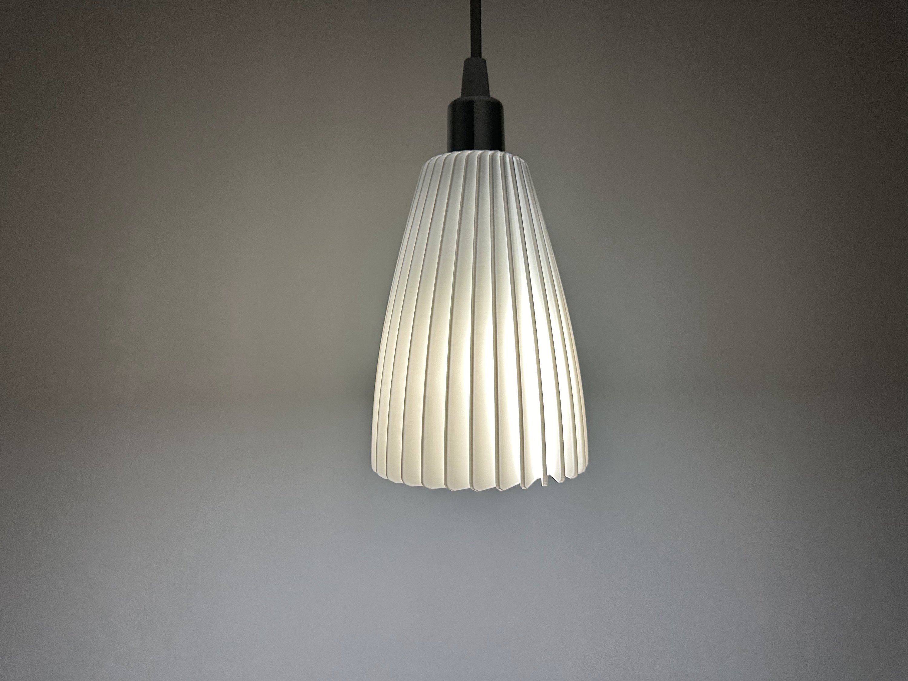 Small Minimalist Wavy Pendant Light Handmade Wavy Origami Pendant Light ...