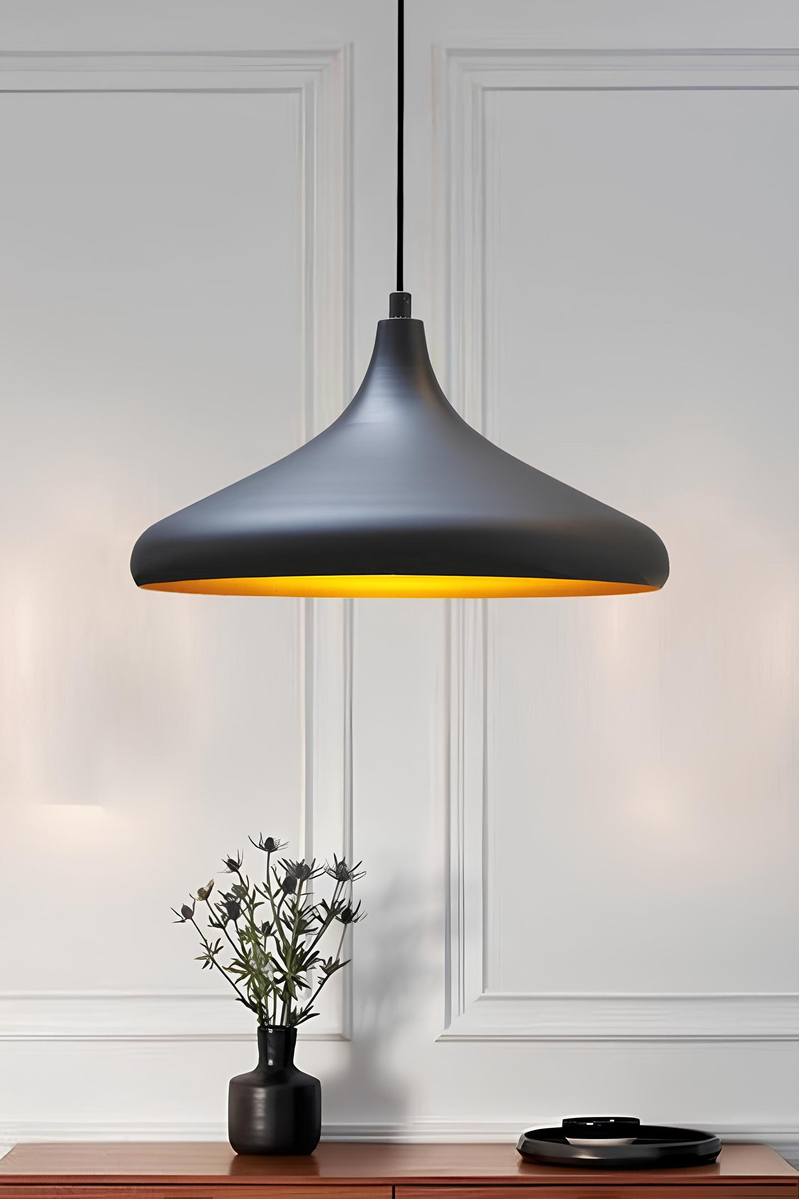 Rustic Pendant Lamp Black Chandelier /special Design Handmade Black and ...