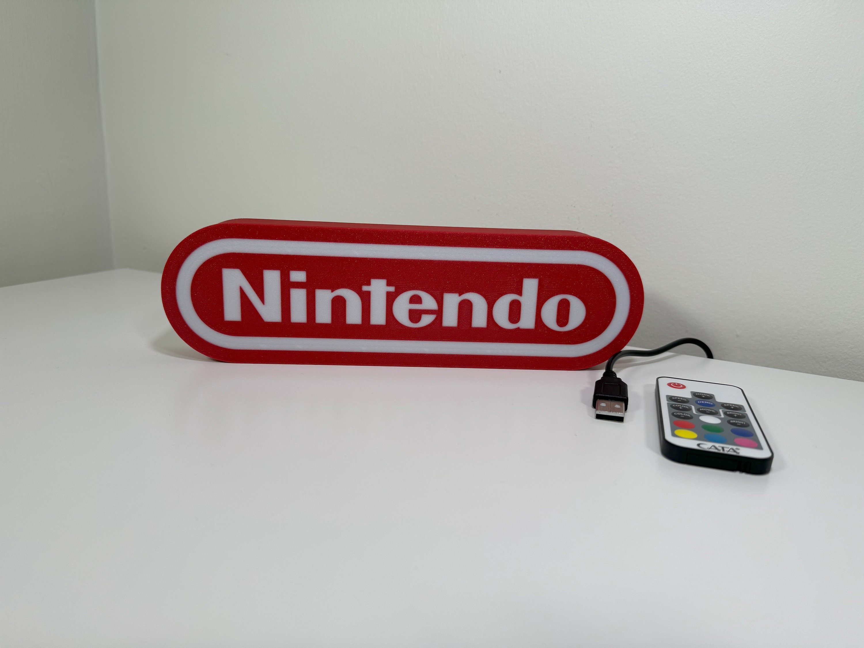 Classic Nintendo Sign LED Light Box, Perfect for Game Room, Super ...