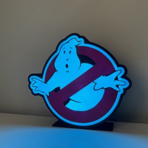 Ghostbusters LED Lightbox Lamp Lightbox Wall Decor Wall and Table Light ...