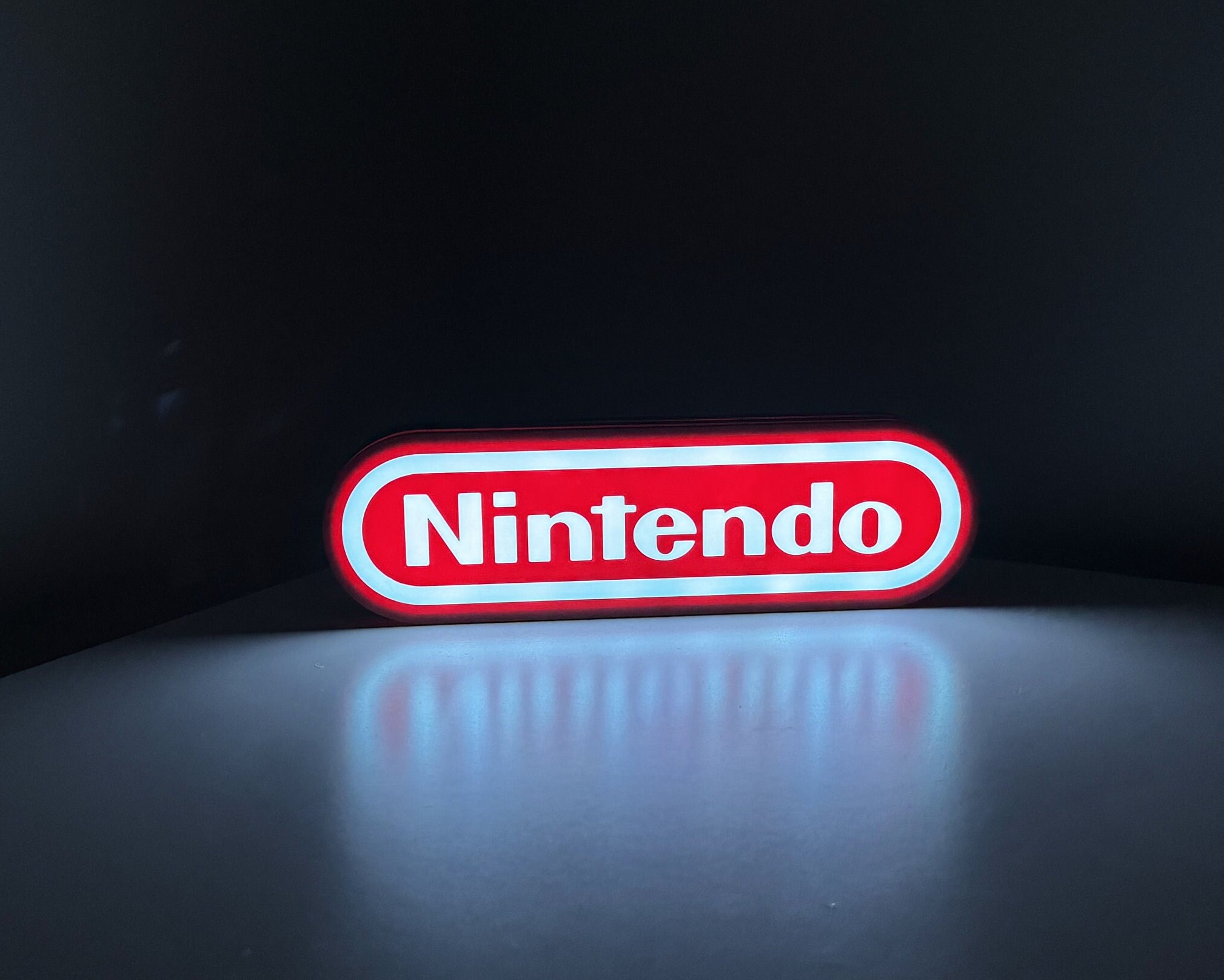 Classic Nintendo Sign LED Light Box, Perfect for Game Room, Super ...