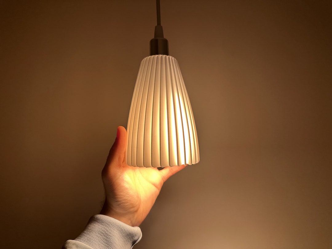 Small Minimalist Wavy Pendant Light Handmade Wavy Origami Pendant Light ...