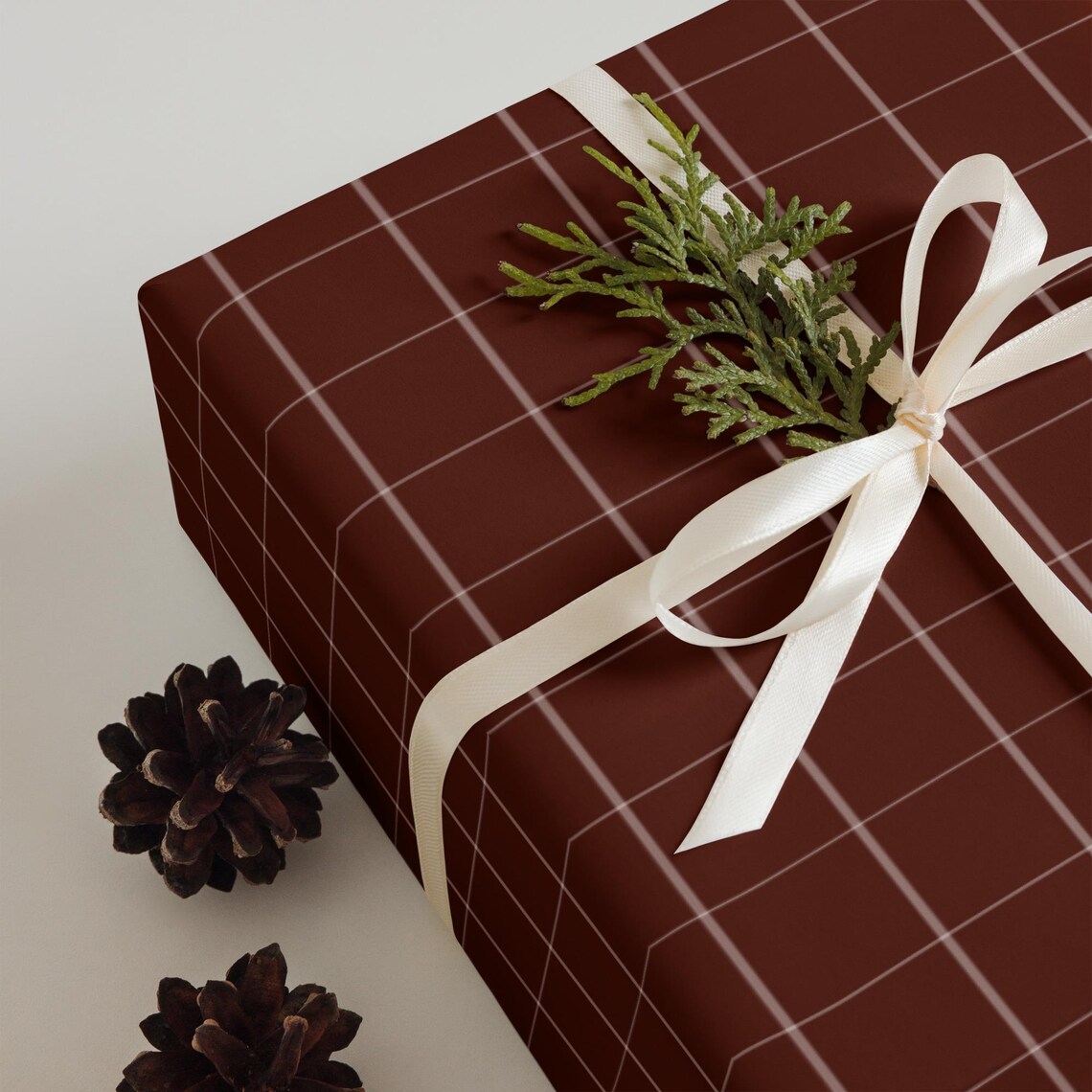 Red Plaid Premium Wrapping Paper, Christmas Gift Wrap, Present - Etsy