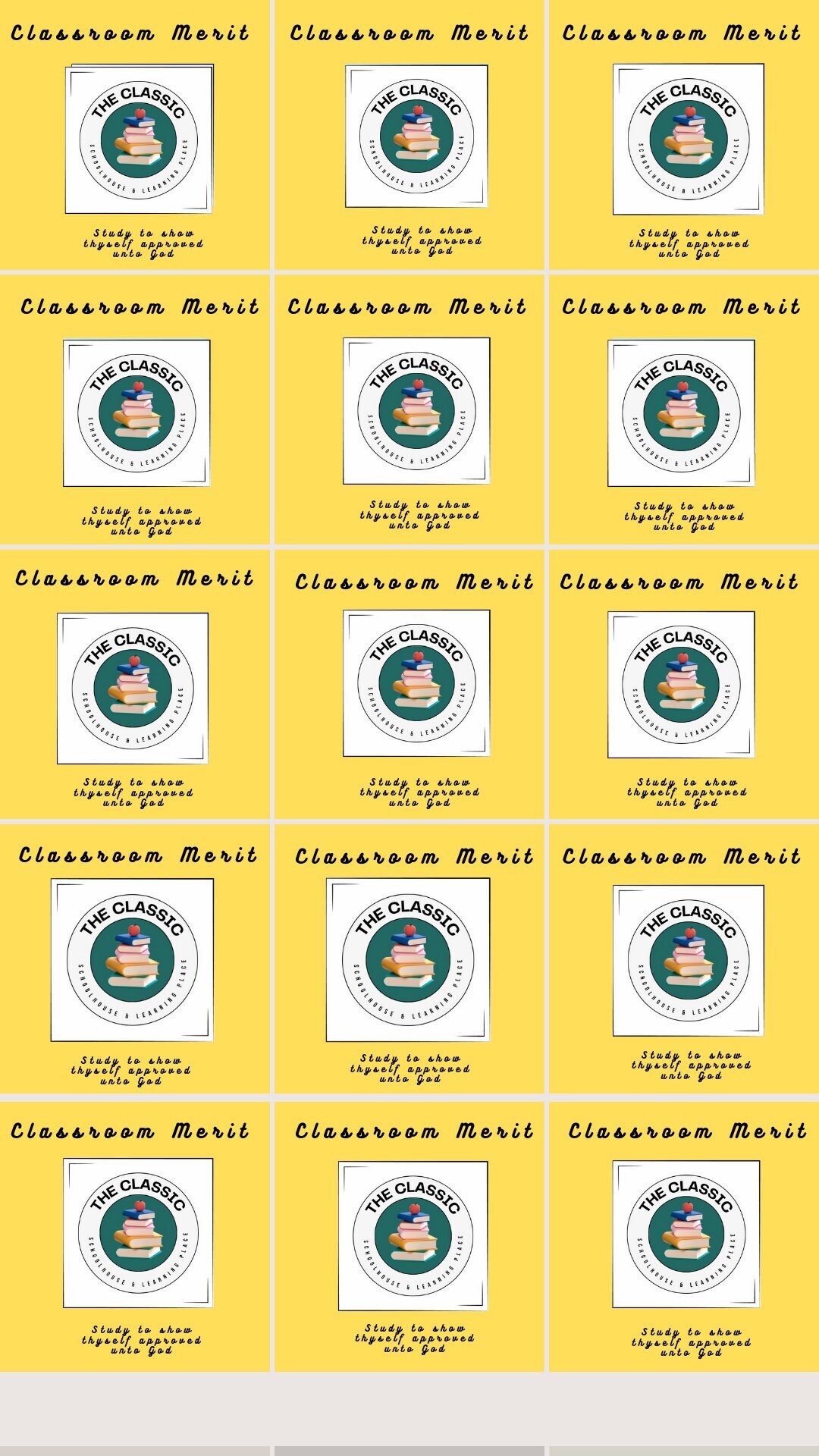 Classroom Merits - Etsy