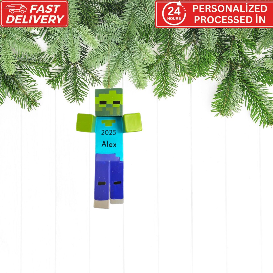 Minecraft Zombie Christmas Ornament Unique Holiday Decor Perfect Gift ...
