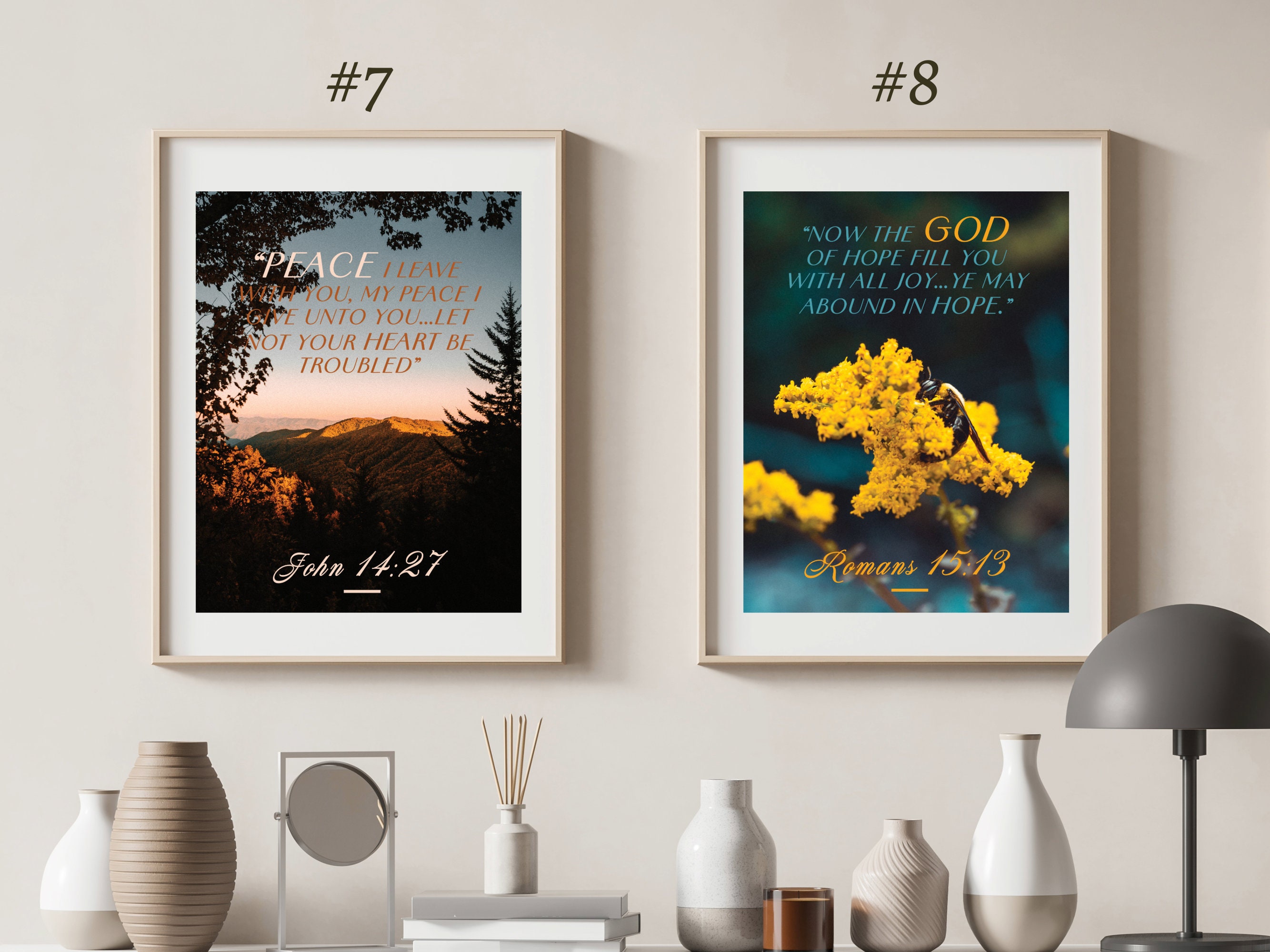 Christian Bible Scripture Wall Art Wall Art Gift for Baptism, Family ...