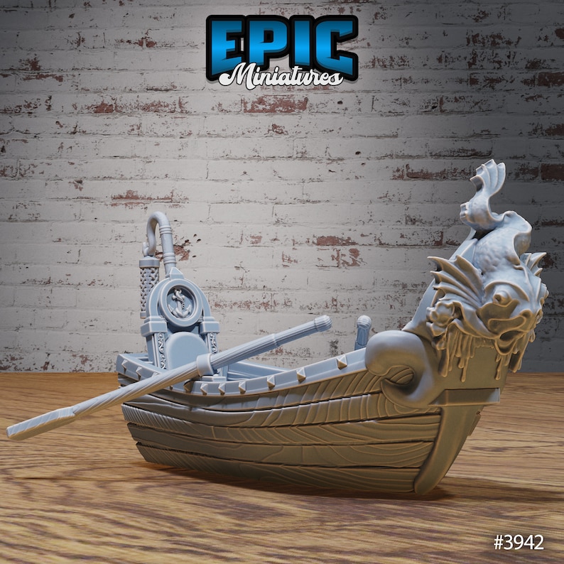 Harbor Boats - D&D Miniature - 3D Printed Unpainted - 28MM Scale- Set ...