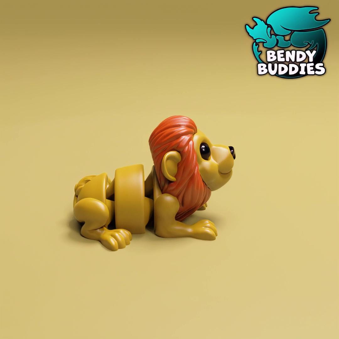 Articulated Lion Figurine Unique Fidget Gift for Kids & Adults - Etsy