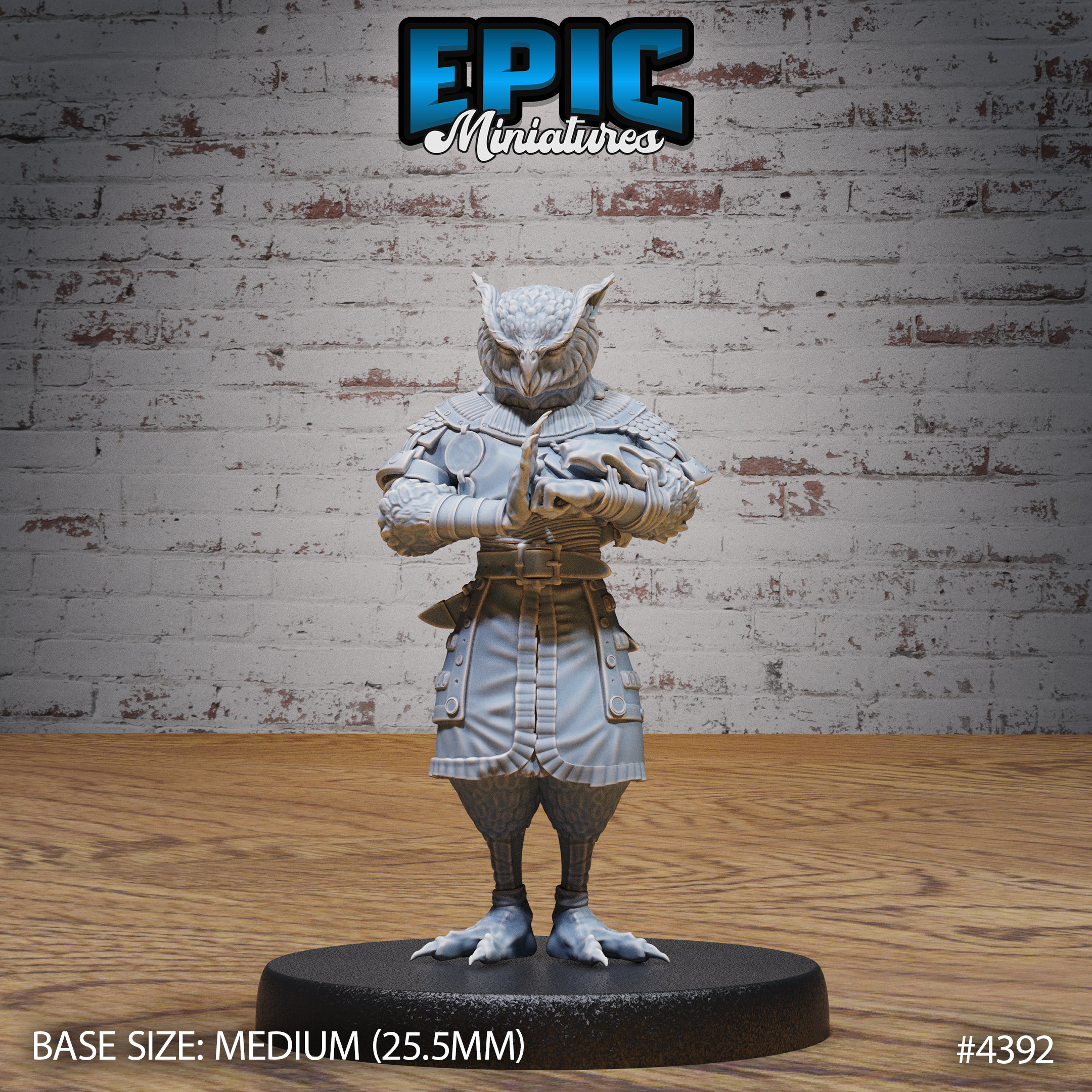 Owl Folk Monk Dungeons and Dragons Pathfinder Wargaming TTRPG Miniature ...