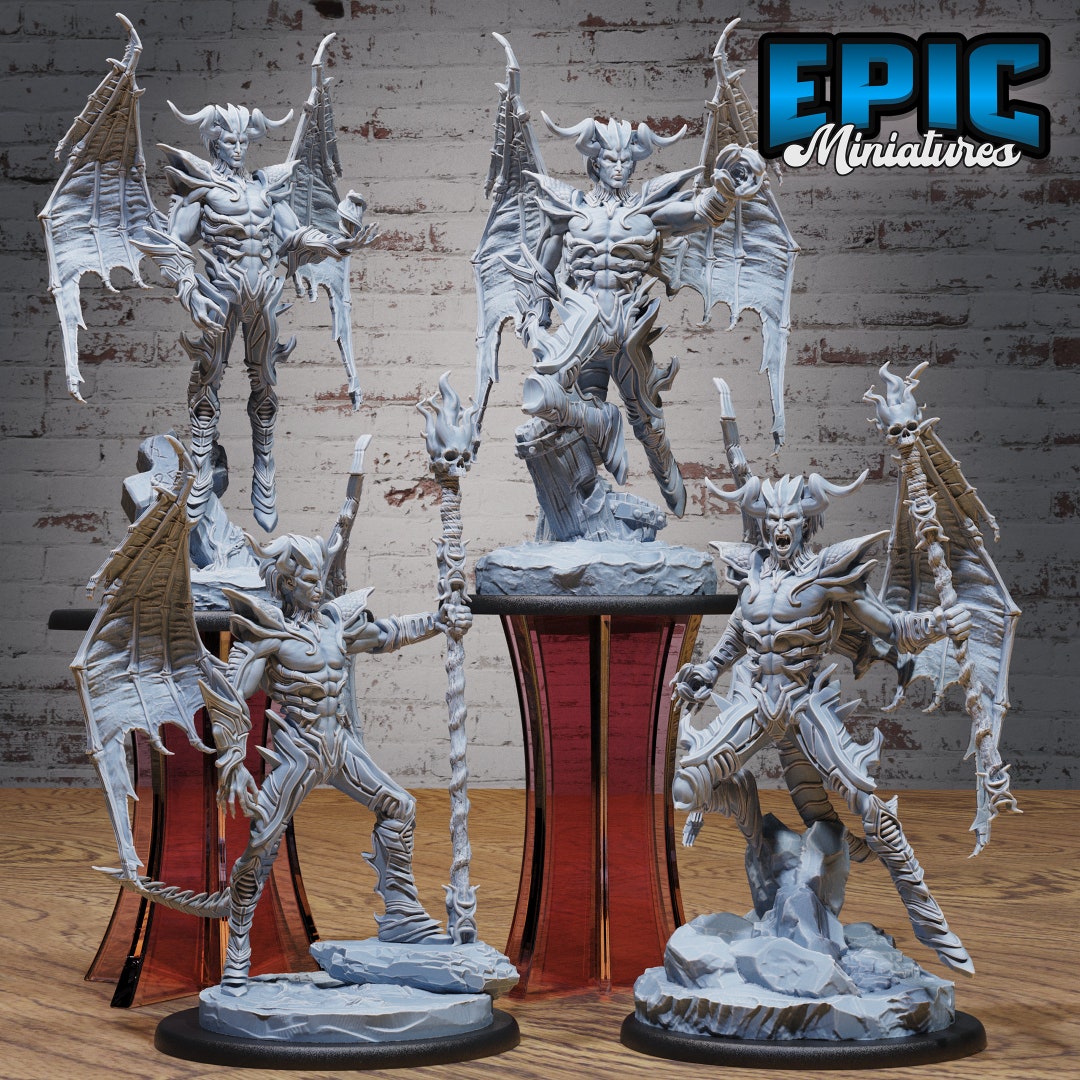 Devil Lord Dungeons and Dragons Pathfinder Wargaming TTRPG Miniature ...